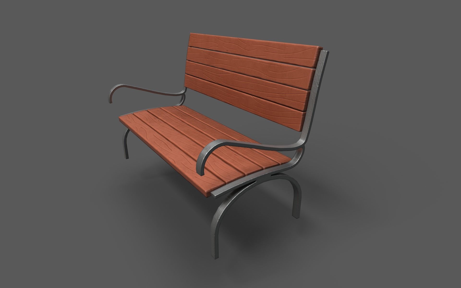 3D model Stylized Park Bench VR / AR / low-poly | CGTrader