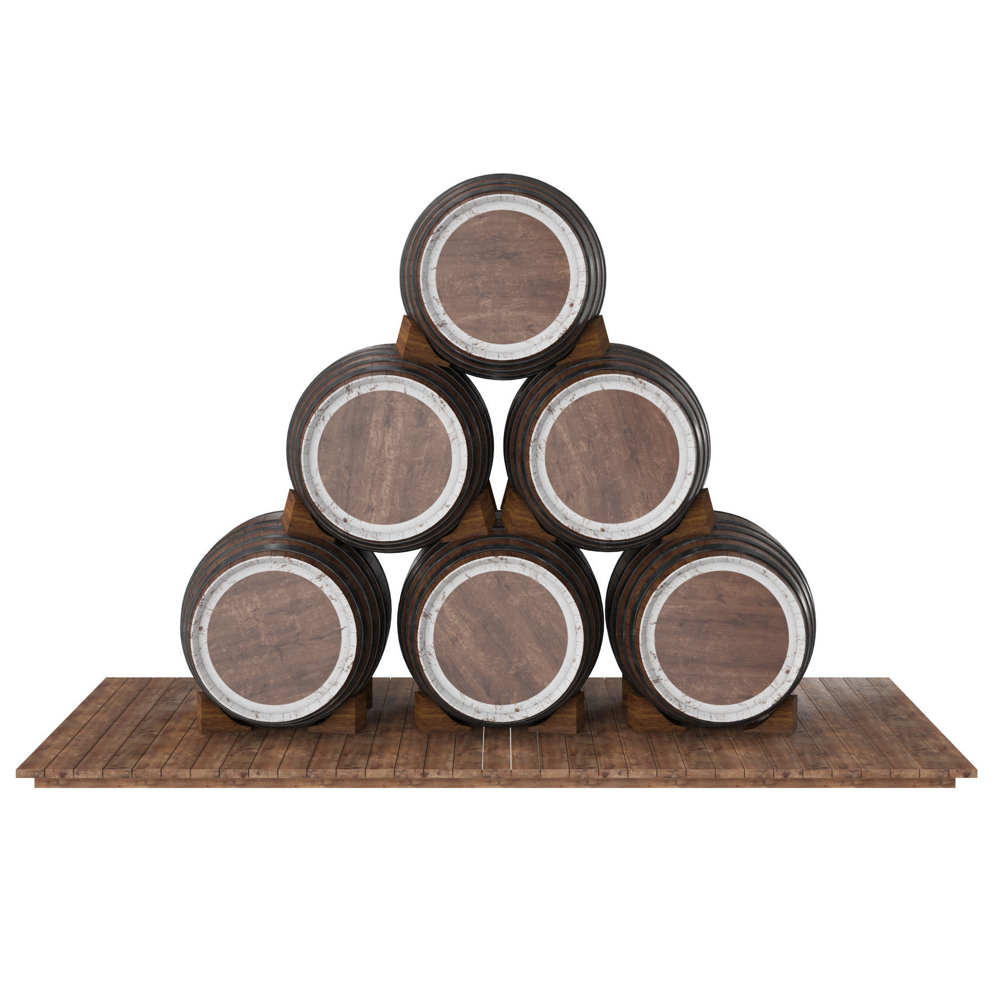 Old Wooden Barrels 3D model | CGTrader