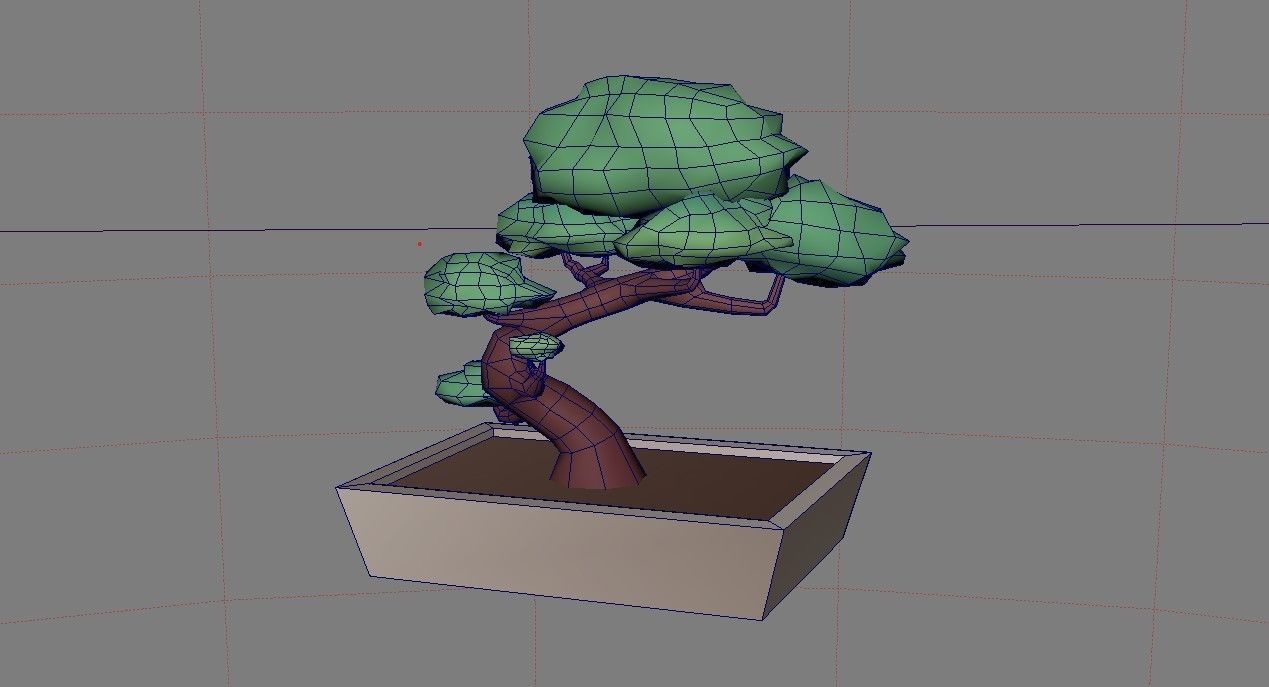 Low-poly Stylized Bonsai tree plant free VR / AR / low-poly 3D model ...