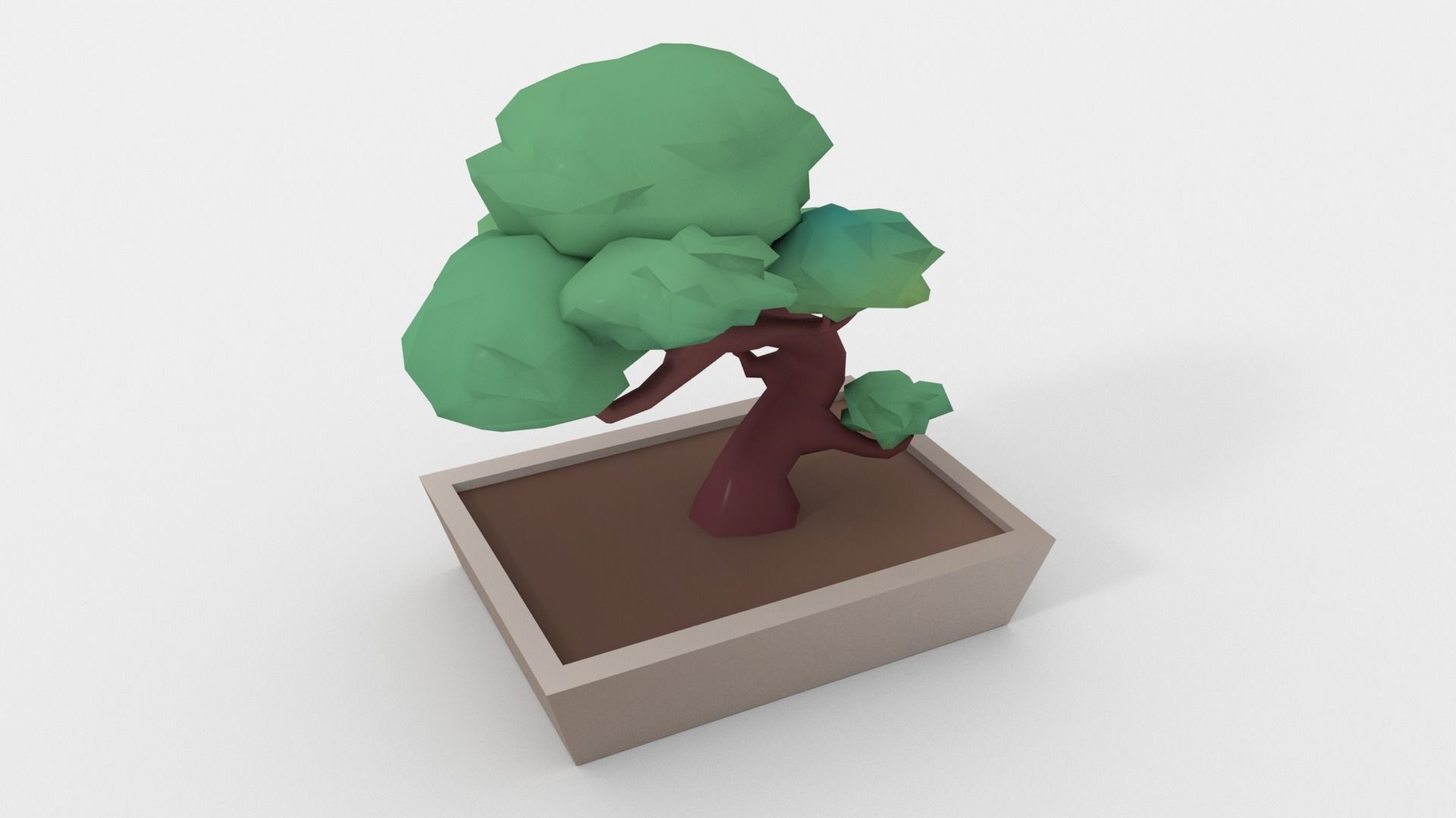 Low-poly Stylized Bonsai tree plant free VR / AR / low-poly 3D model ...