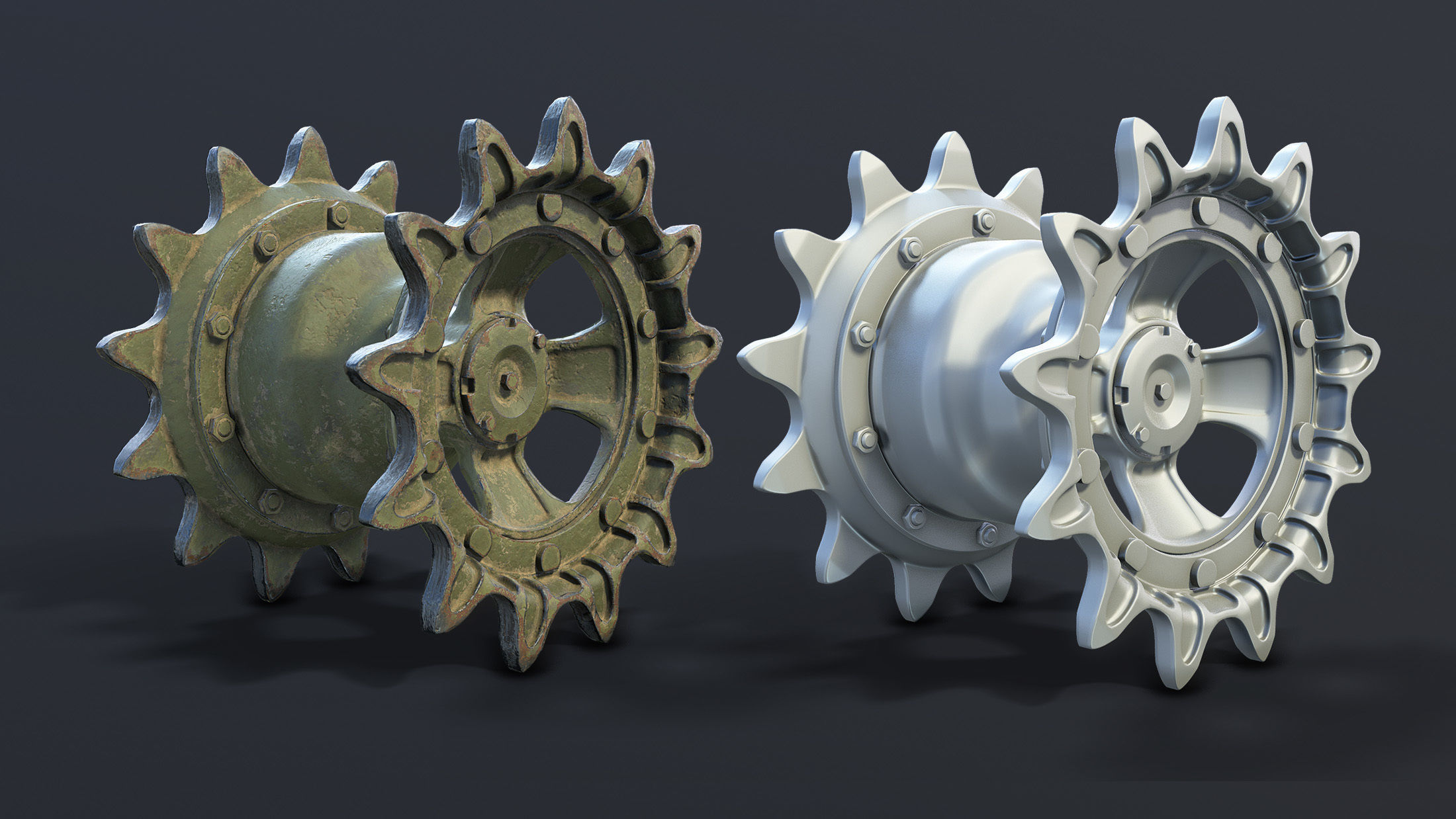T-55 Tank Drive Wheel 3D model | CGTrader