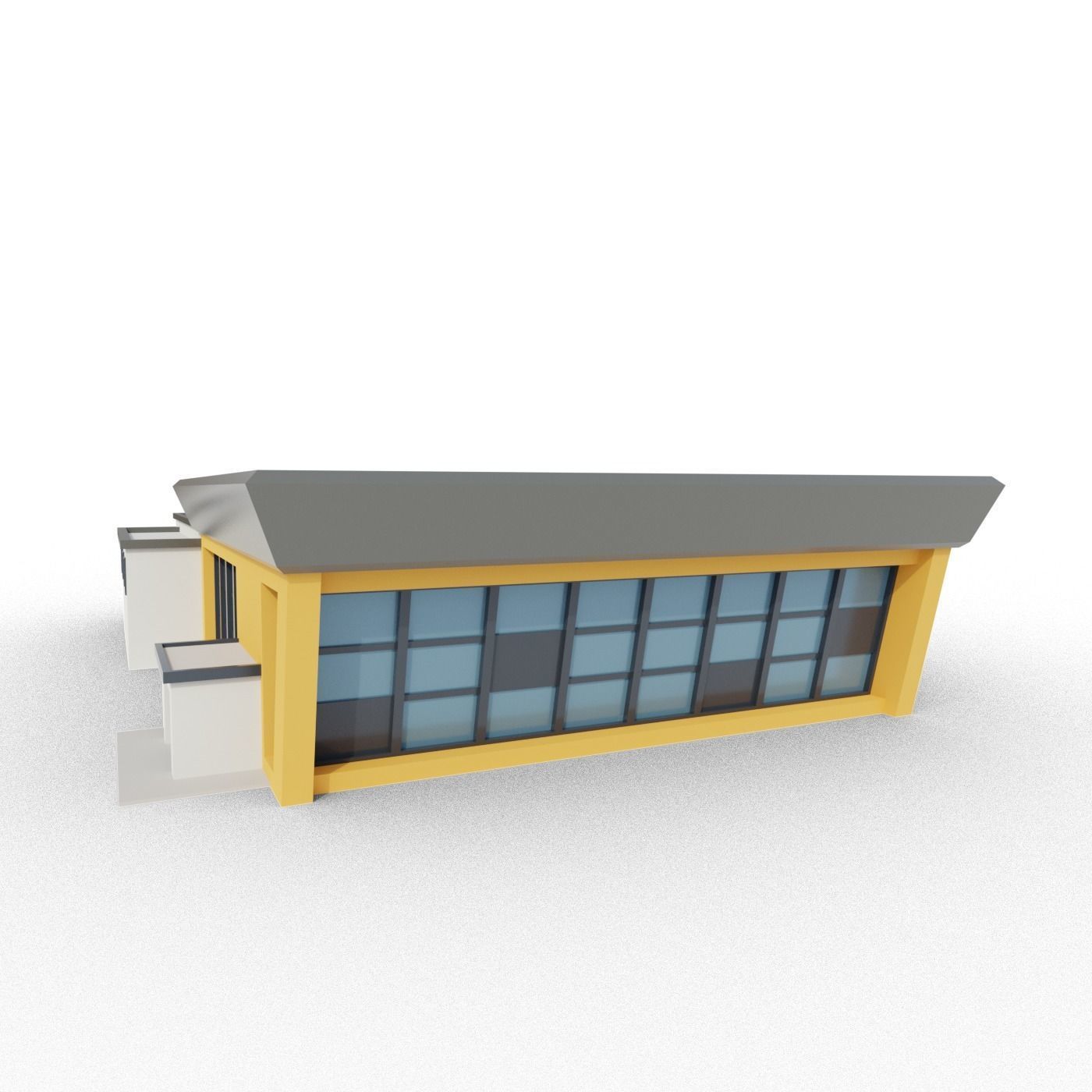 3D model Low Poly Mall building VR / AR / low-poly | CGTrader