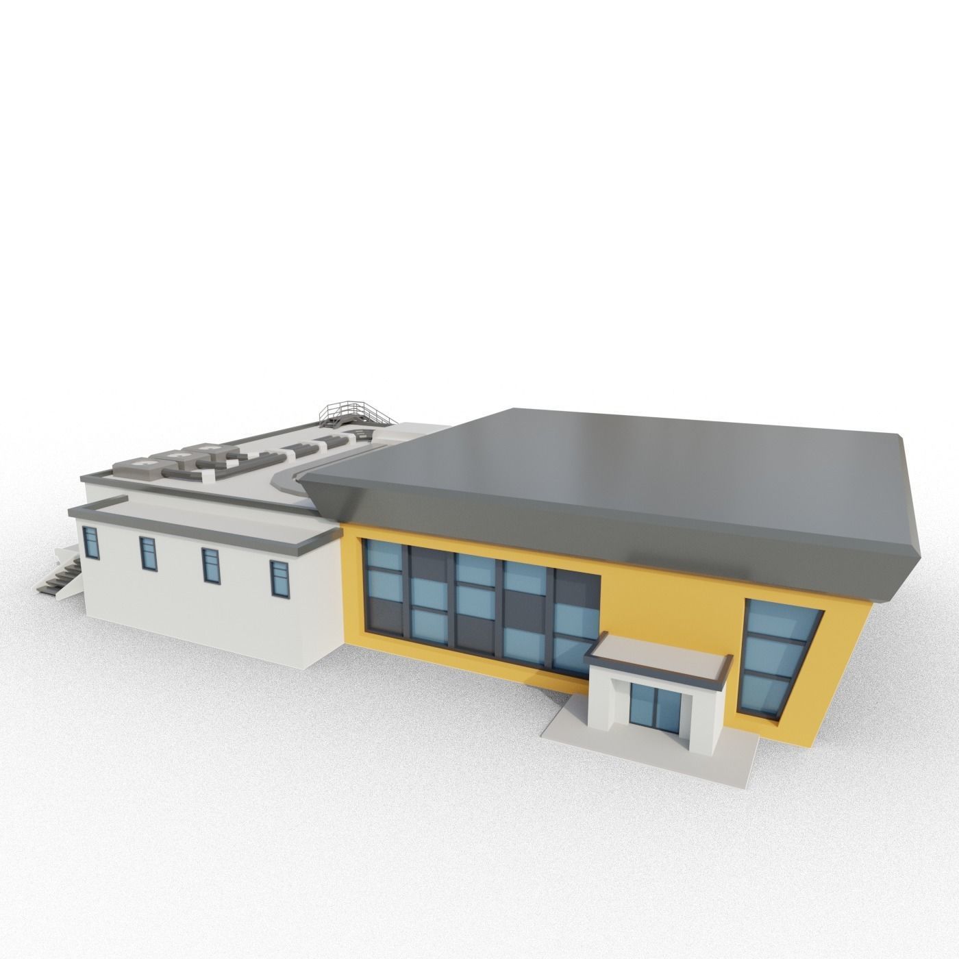 3D model Low Poly Mall building VR / AR / low-poly | CGTrader