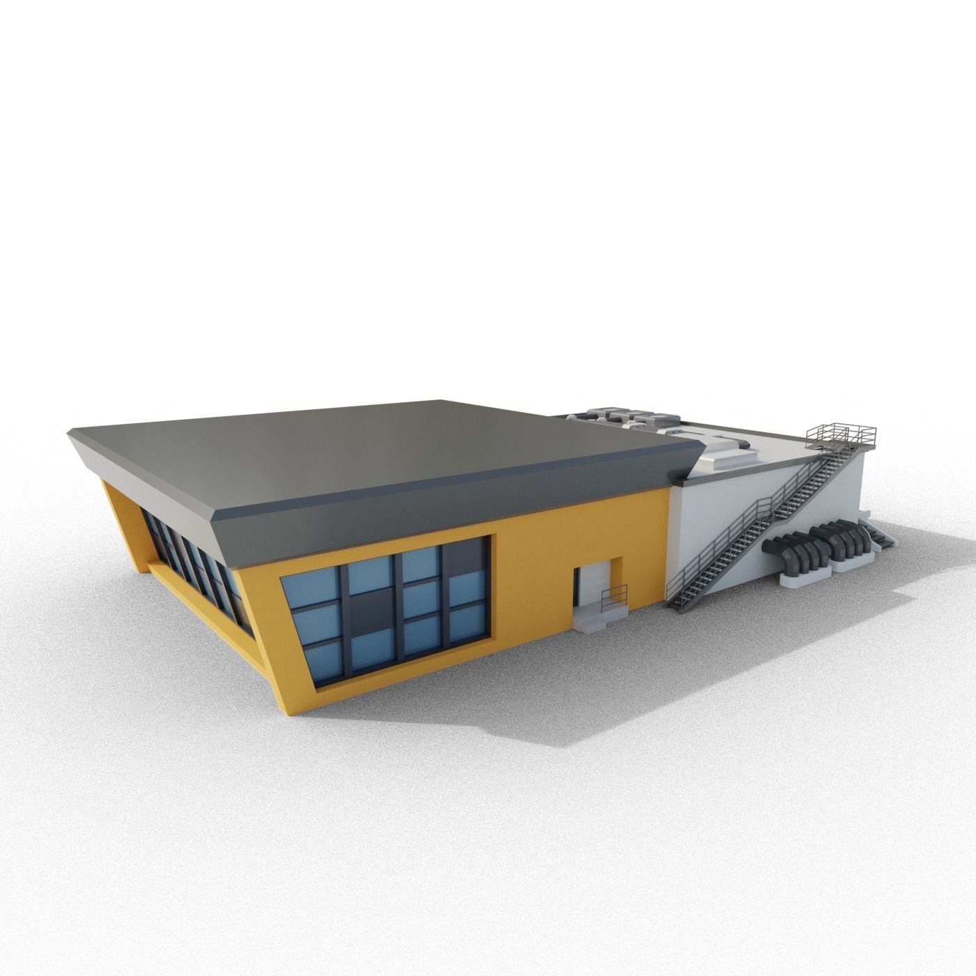 3D model Low Poly Mall building VR / AR / low-poly | CGTrader