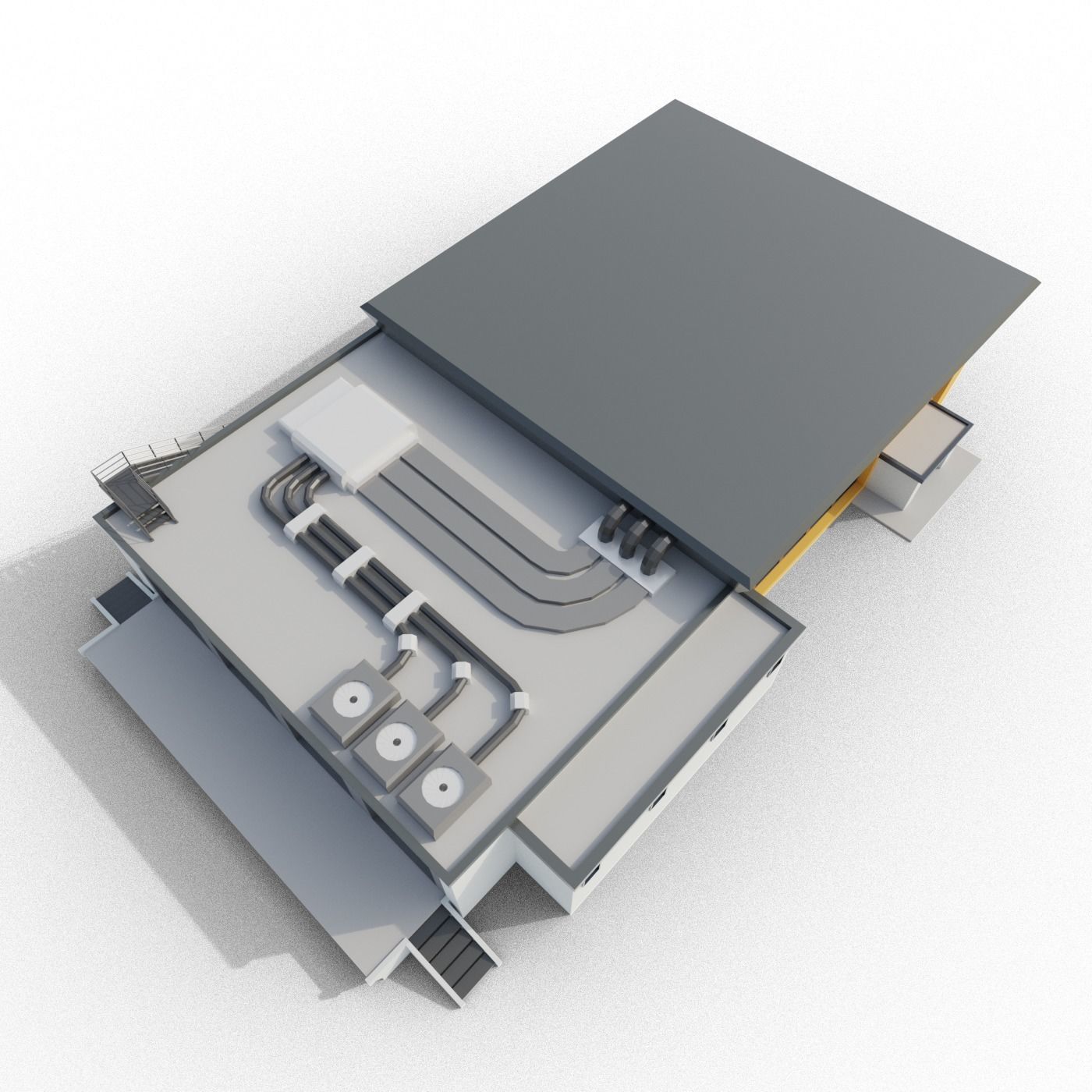 3D model Low Poly Mall building VR / AR / low-poly | CGTrader