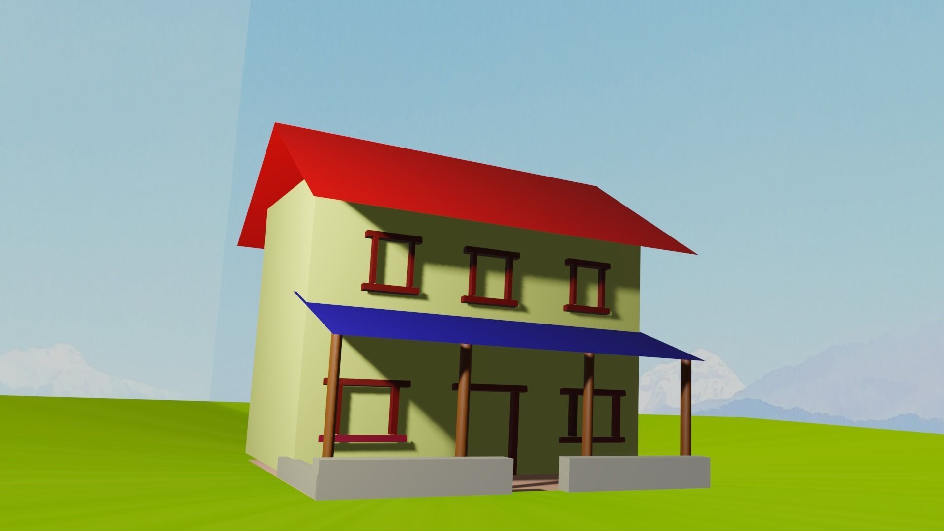 3D model House model Cartoon VR / AR / low-poly | CGTrader