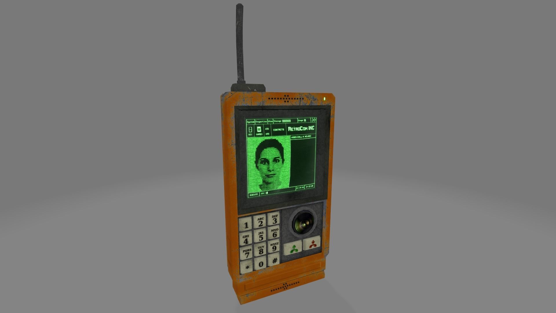 3D model 80s Sci Fi Cell Phone VR / AR / low-poly | CGTrader