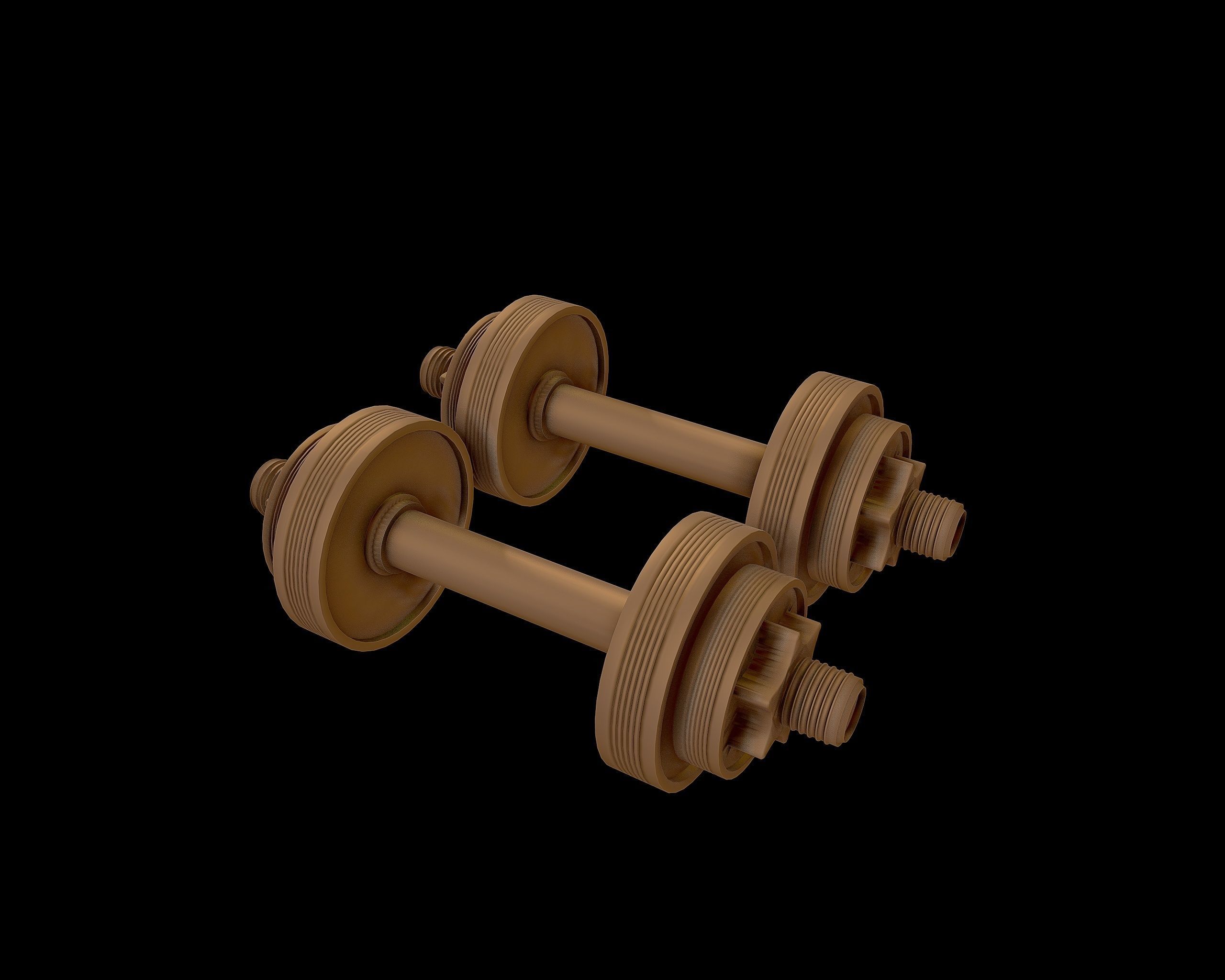 Dumbbell 3D model two dumbbells 3D model | CGTrader