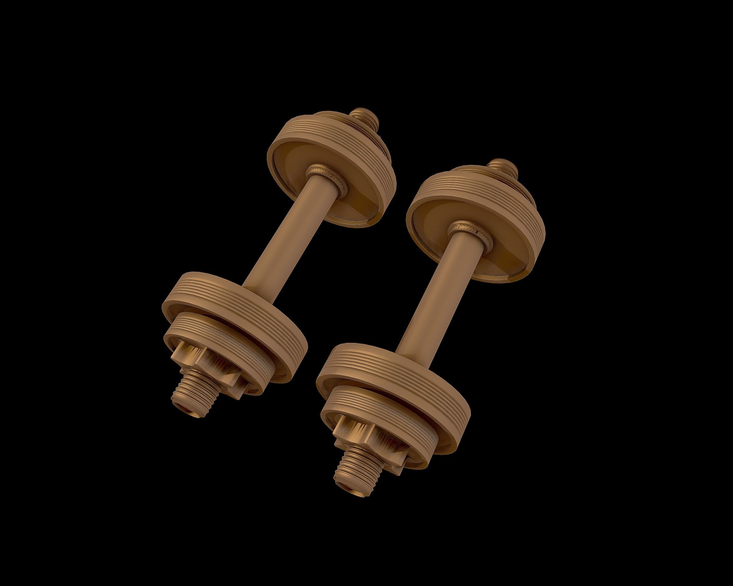 Dumbbell 3D model two dumbbells 3D model | CGTrader
