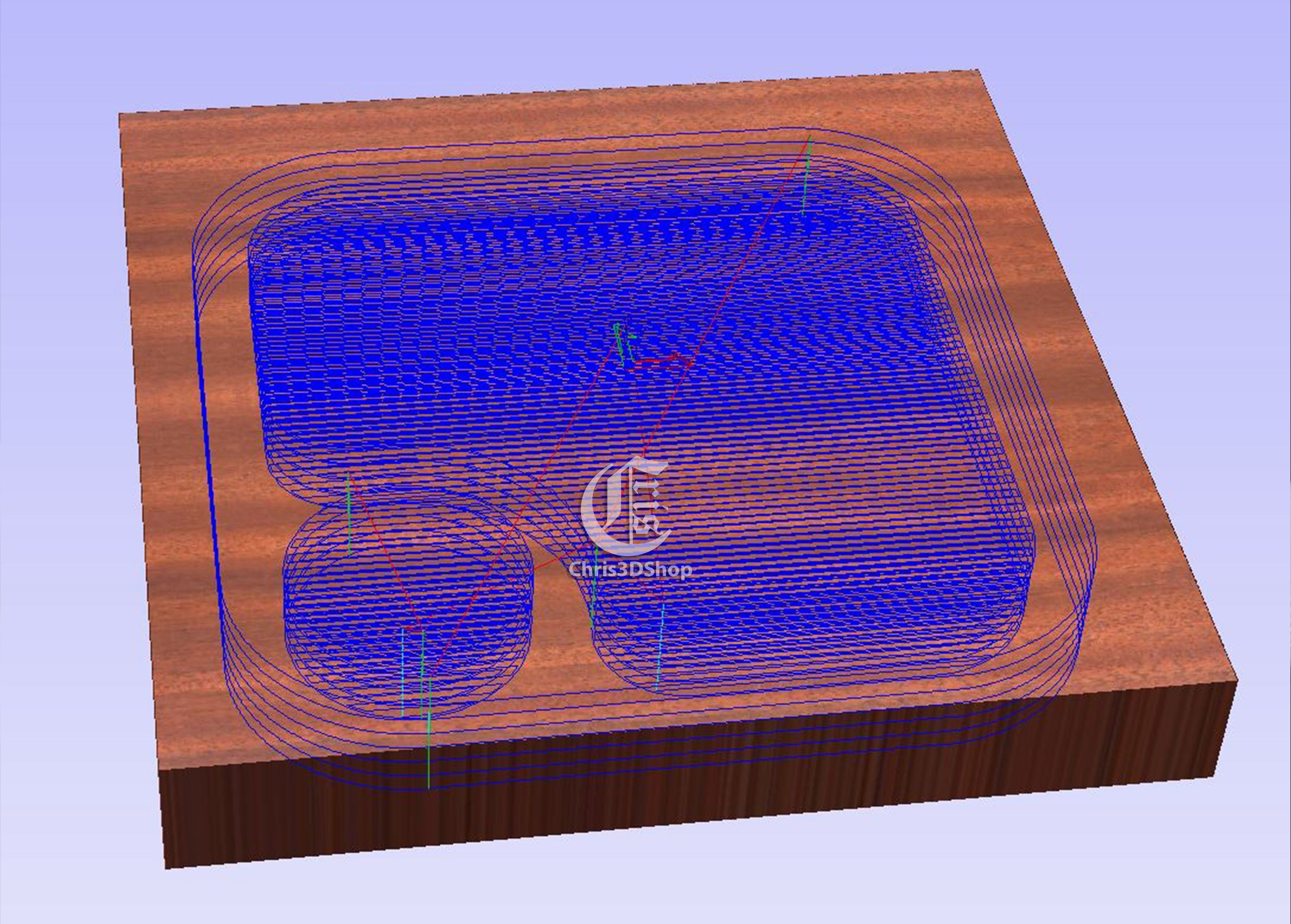 Square Shaped Tray - 3D STL file and vector files for CNC 3D model 3D ...