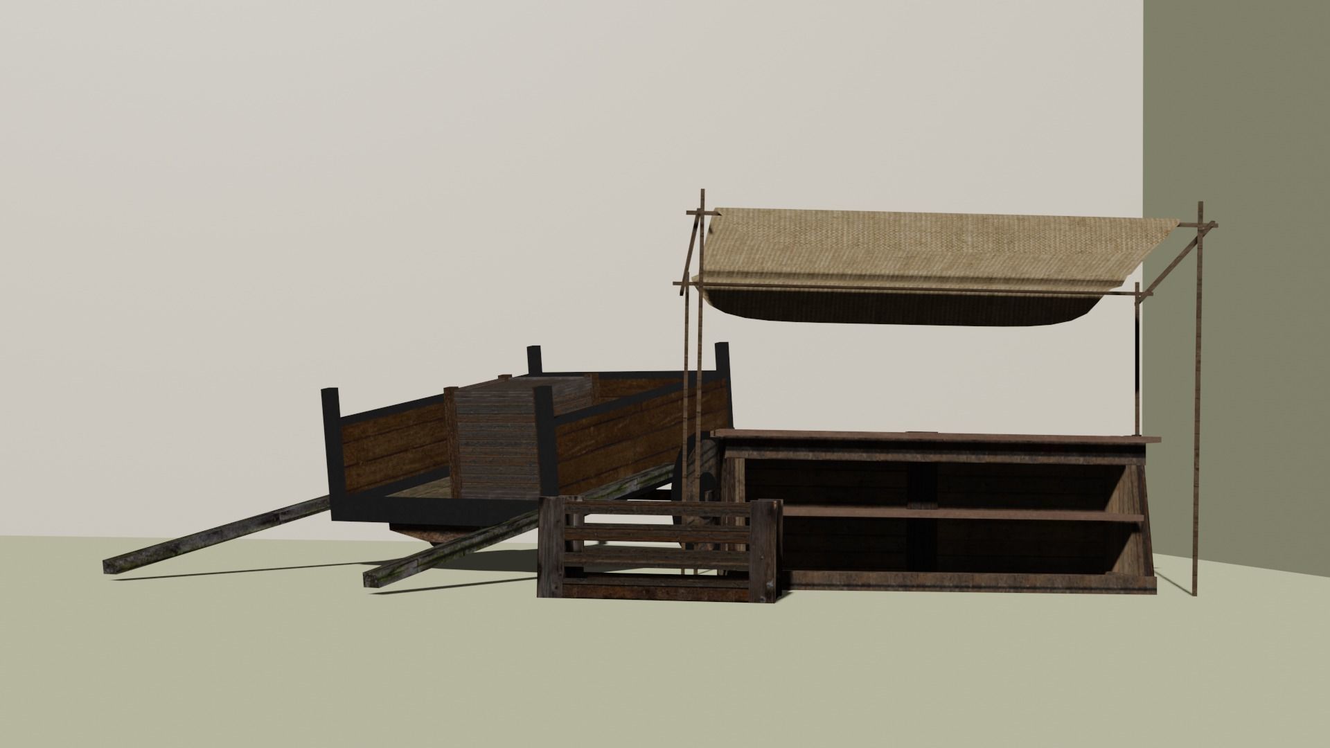 3D model Medieval Trade Shop VR / AR / low-poly | CGTrader