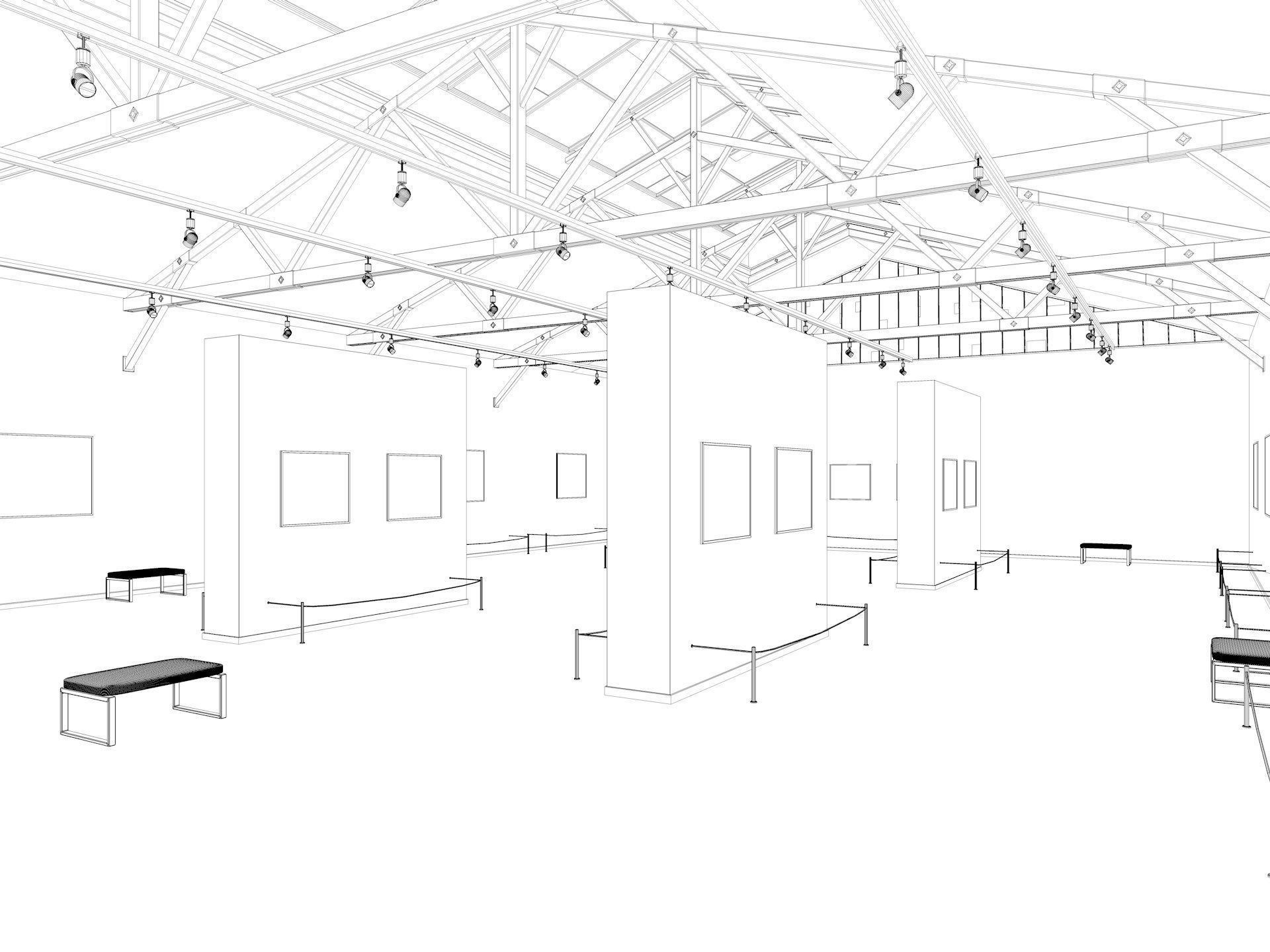 Art Gallery Exhibition 3D model | CGTrader