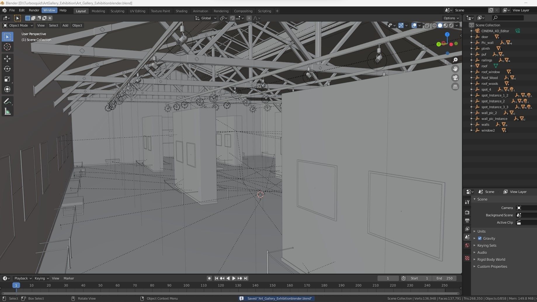 Art Gallery Exhibition 3D model | CGTrader