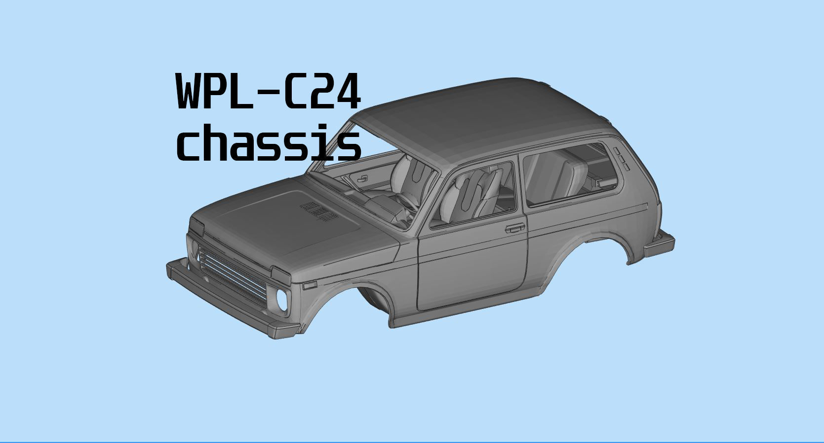 RC car Lada Niva with interior chassis WPL C24 stl file 3D model 3D ...