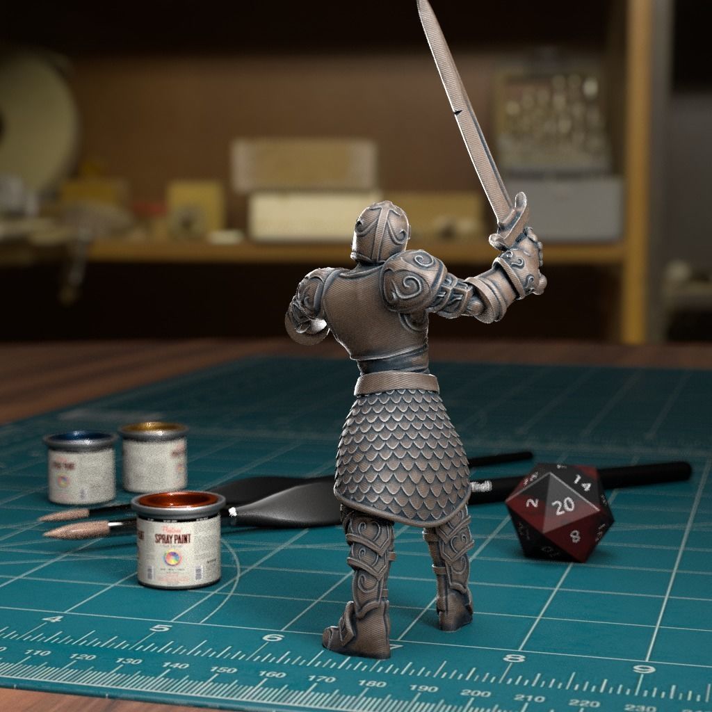 Animated Armour Pose 002 Pre-supported 3D model 3D printable | CGTrader