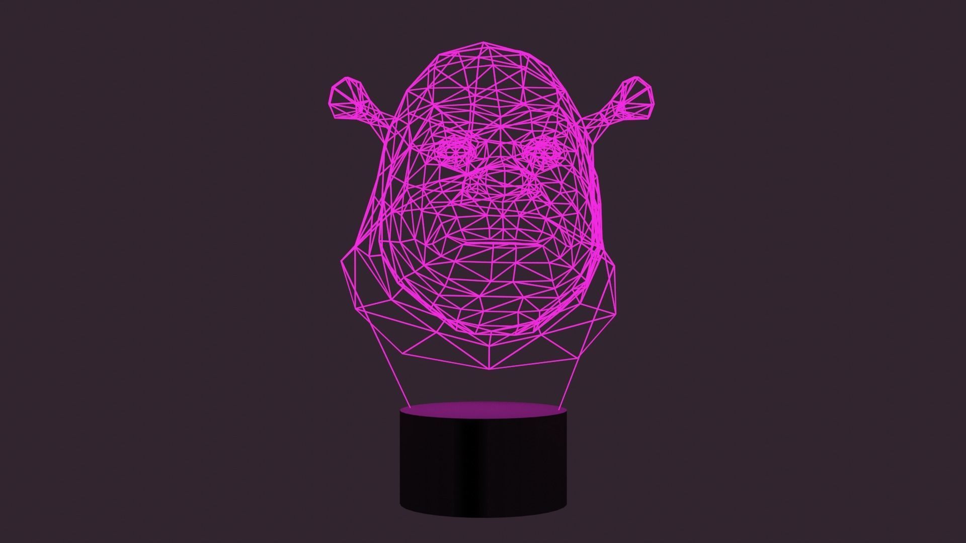 luminous purple shrek lamp for interior free VR / AR / low-poly 3D ...
