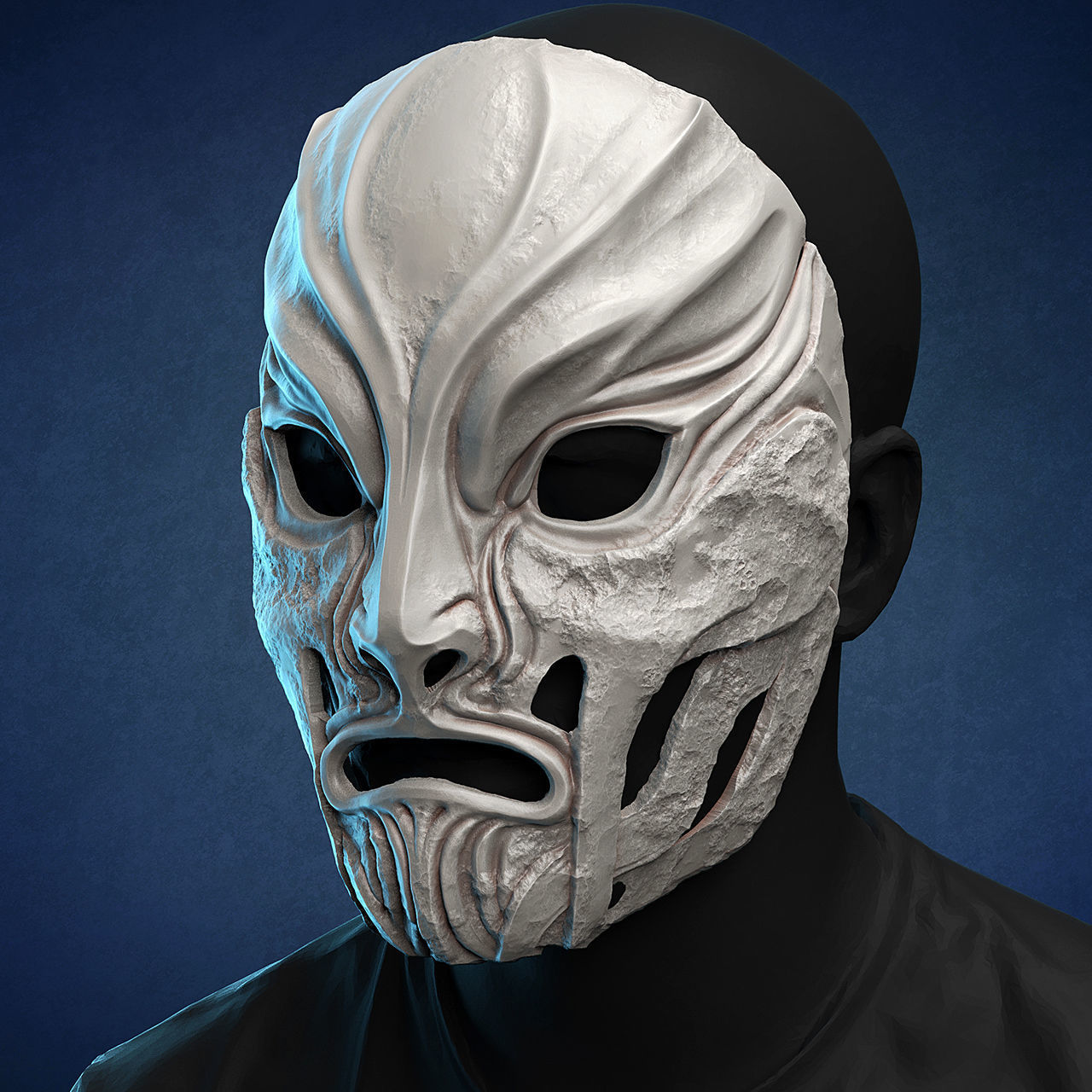 Lin Kuei warriors mask - Mortal Kombat 2021 3D model 3D printable ...