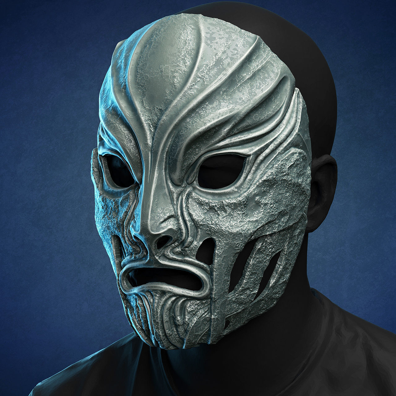 Lin Kuei warriors mask - Mortal Kombat 2021 3D model 3D printable ...