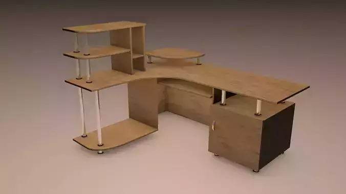 Desk Table free 3D model | CGTrader