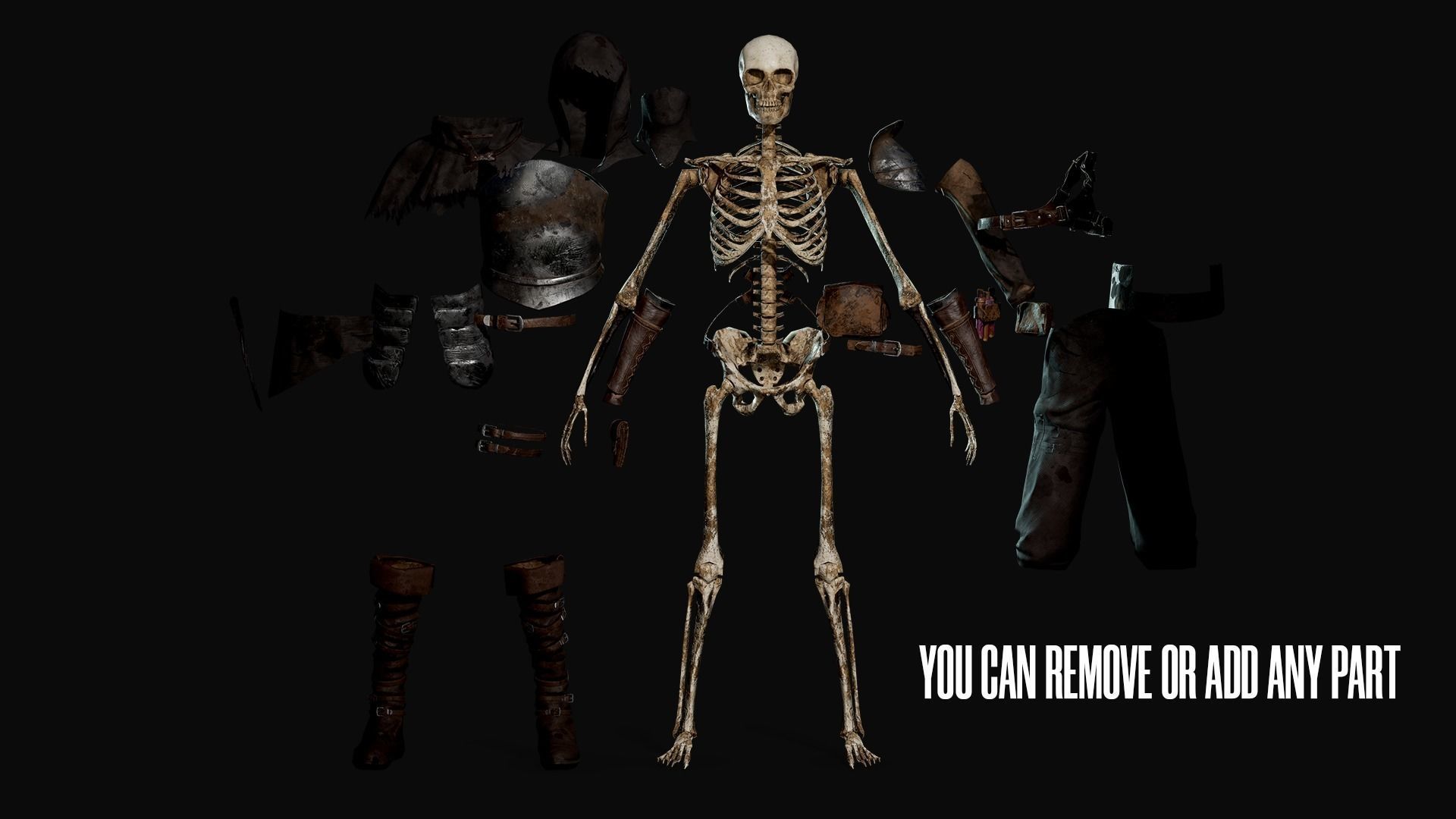 3D model Skeleton Rogue - Game Ready VR / AR / low-poly rigged | CGTrader