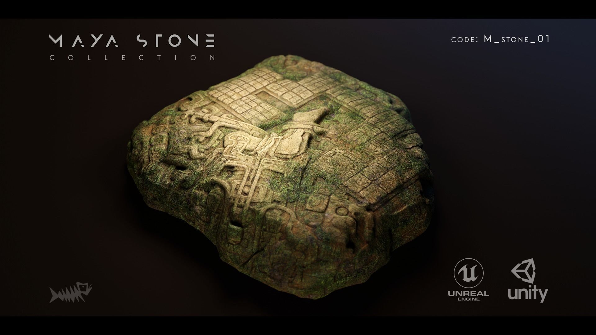 3D model Mayan Stone 01 PBR 4K VR / AR / low-poly | CGTrader