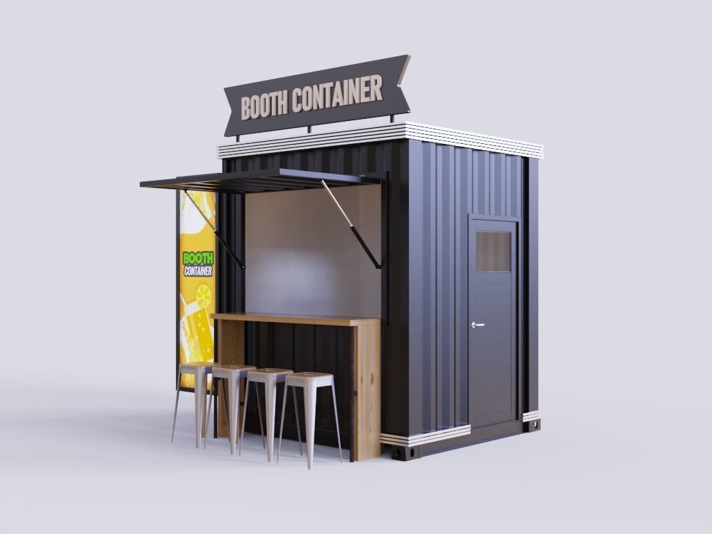 Booth Container 3D model | CGTrader