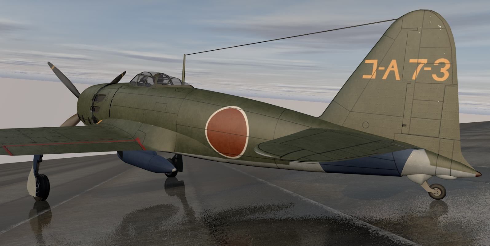 Mitsubishi A7M1 Reppu - aka SAM 3D model | CGTrader