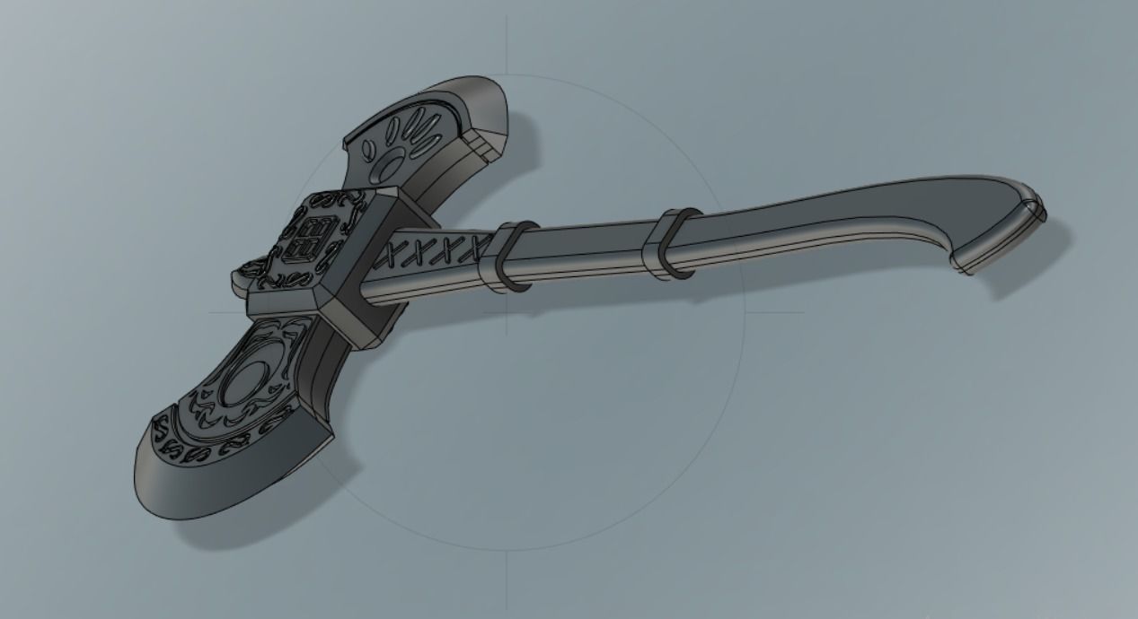 Noir Axe for cosplay 3D model 3D printable | CGTrader