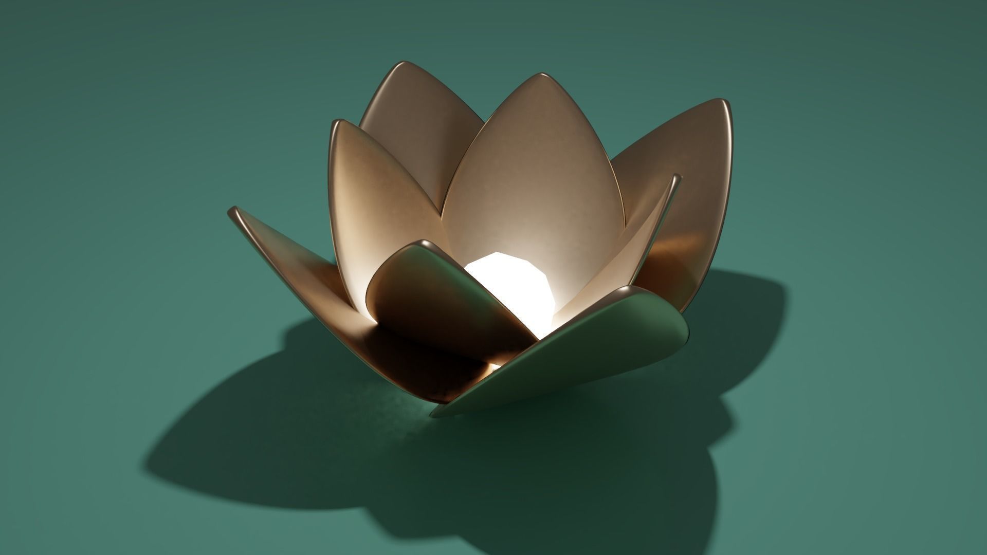 Lotus Flower lamp Table 3D model | CGTrader
