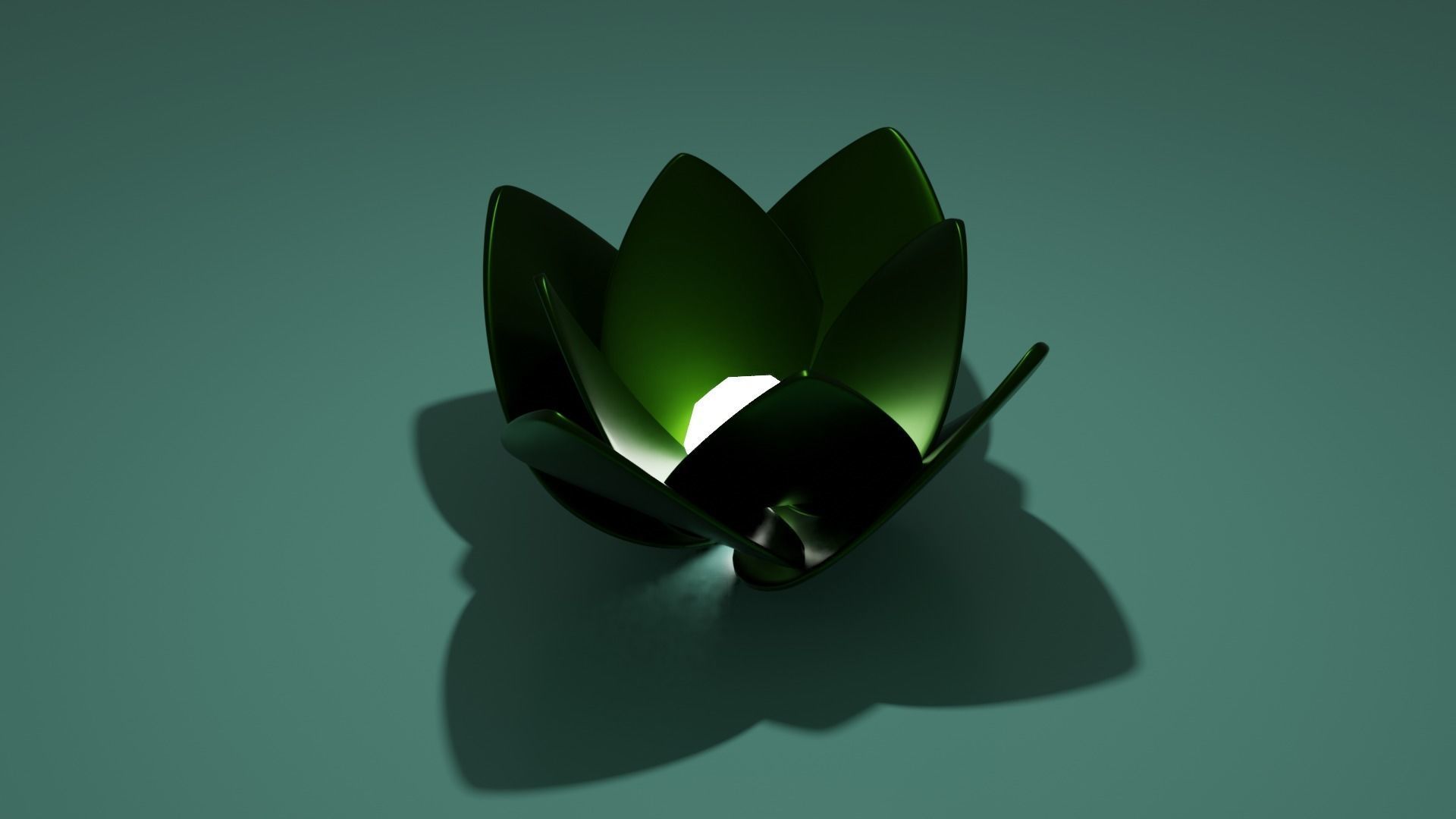 Lotus Flower lamp Table 3D model | CGTrader