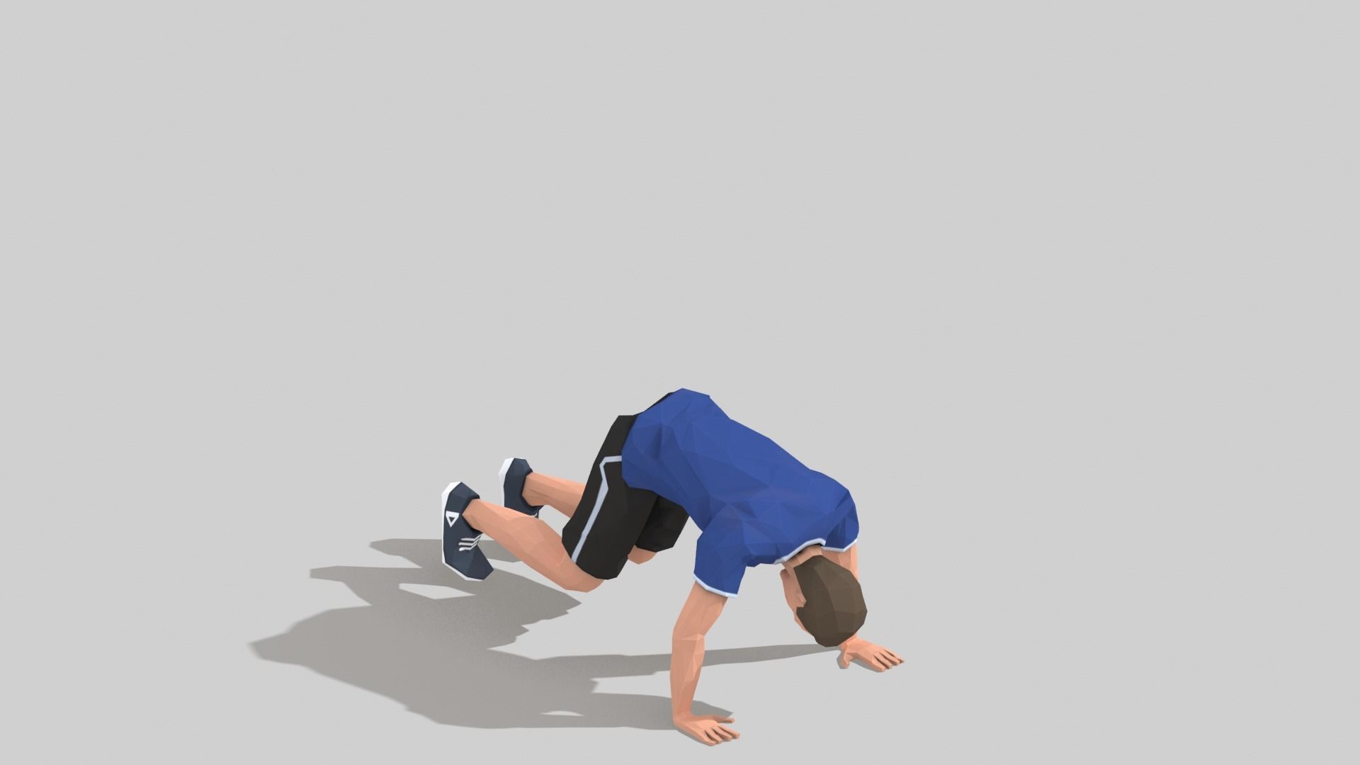 3D model Burpees Exercise Man Animation VR / AR / low-poly rigged ...