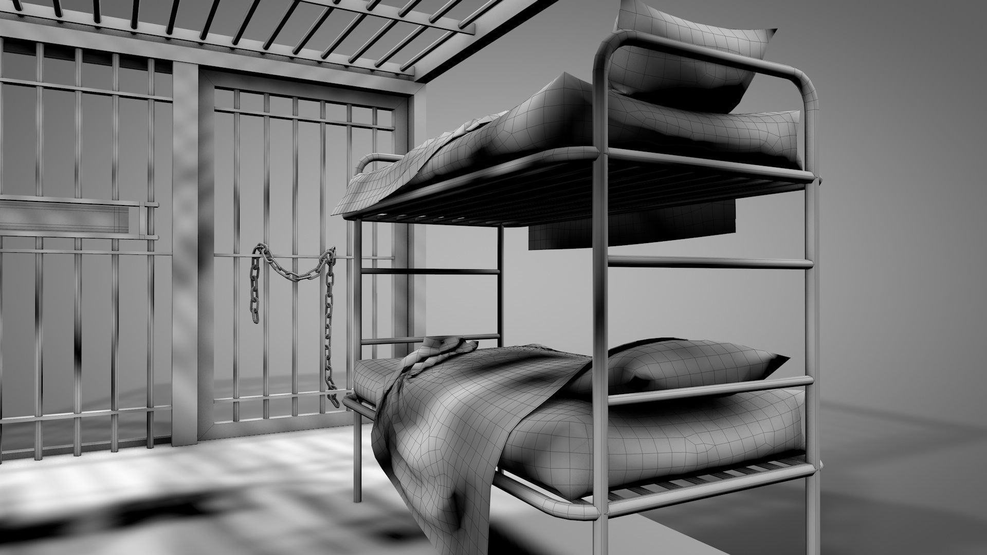 3D model Prison Jail Cell VR / AR / low-poly | CGTrader