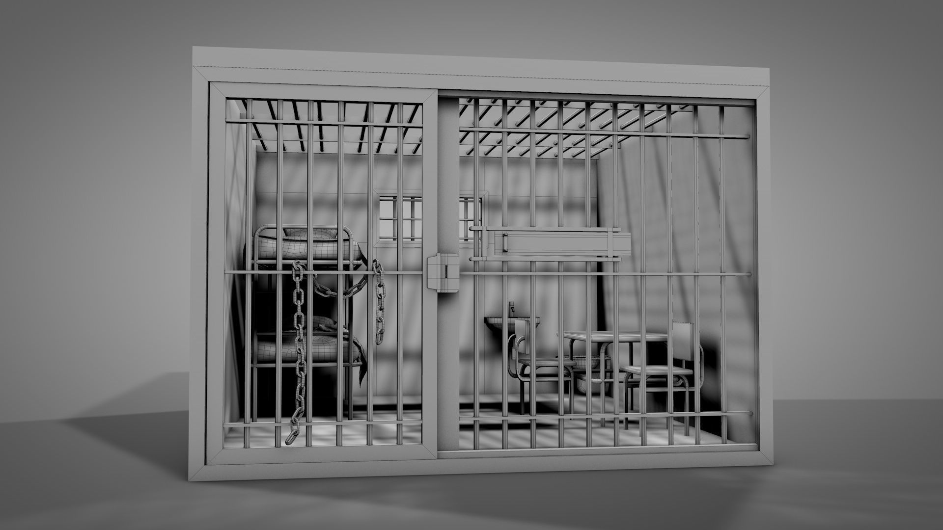 3D model Prison Jail Cell VR / AR / low-poly | CGTrader
