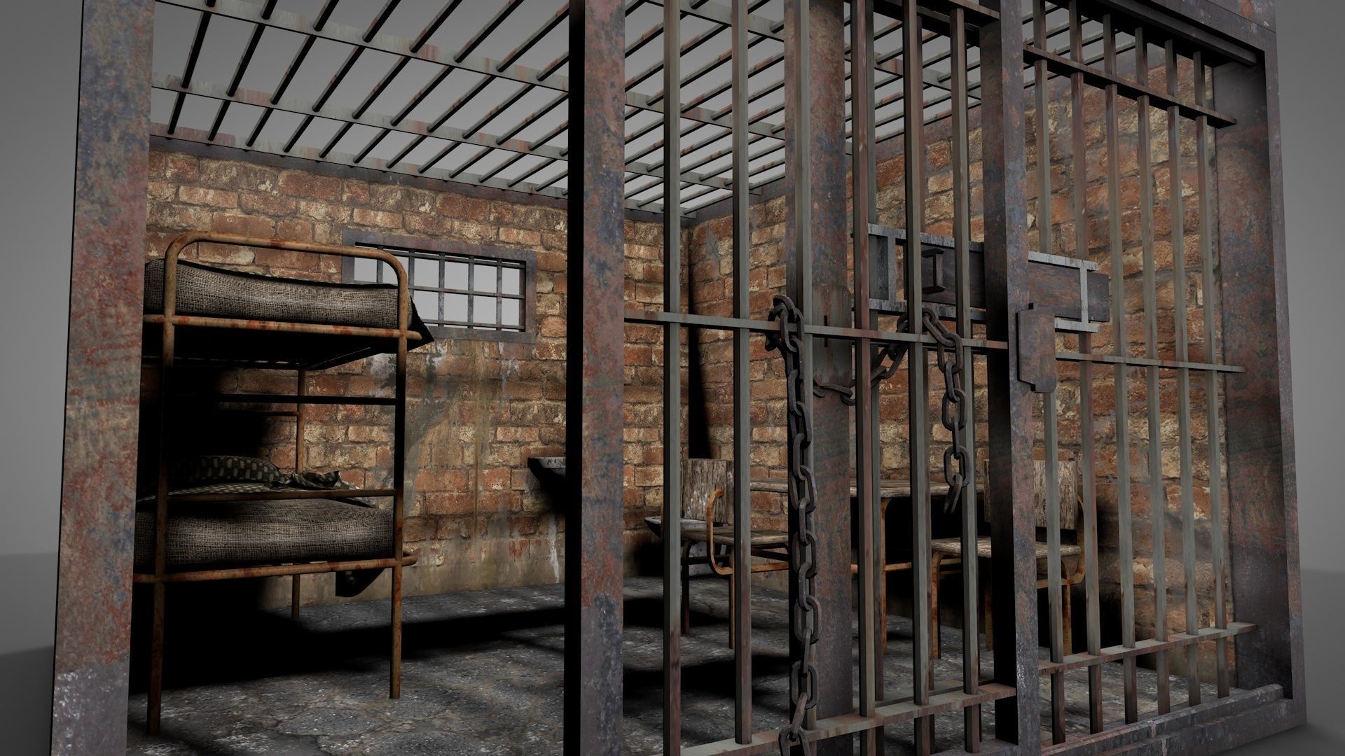 3D model Prison Jail Cell VR / AR / low-poly | CGTrader