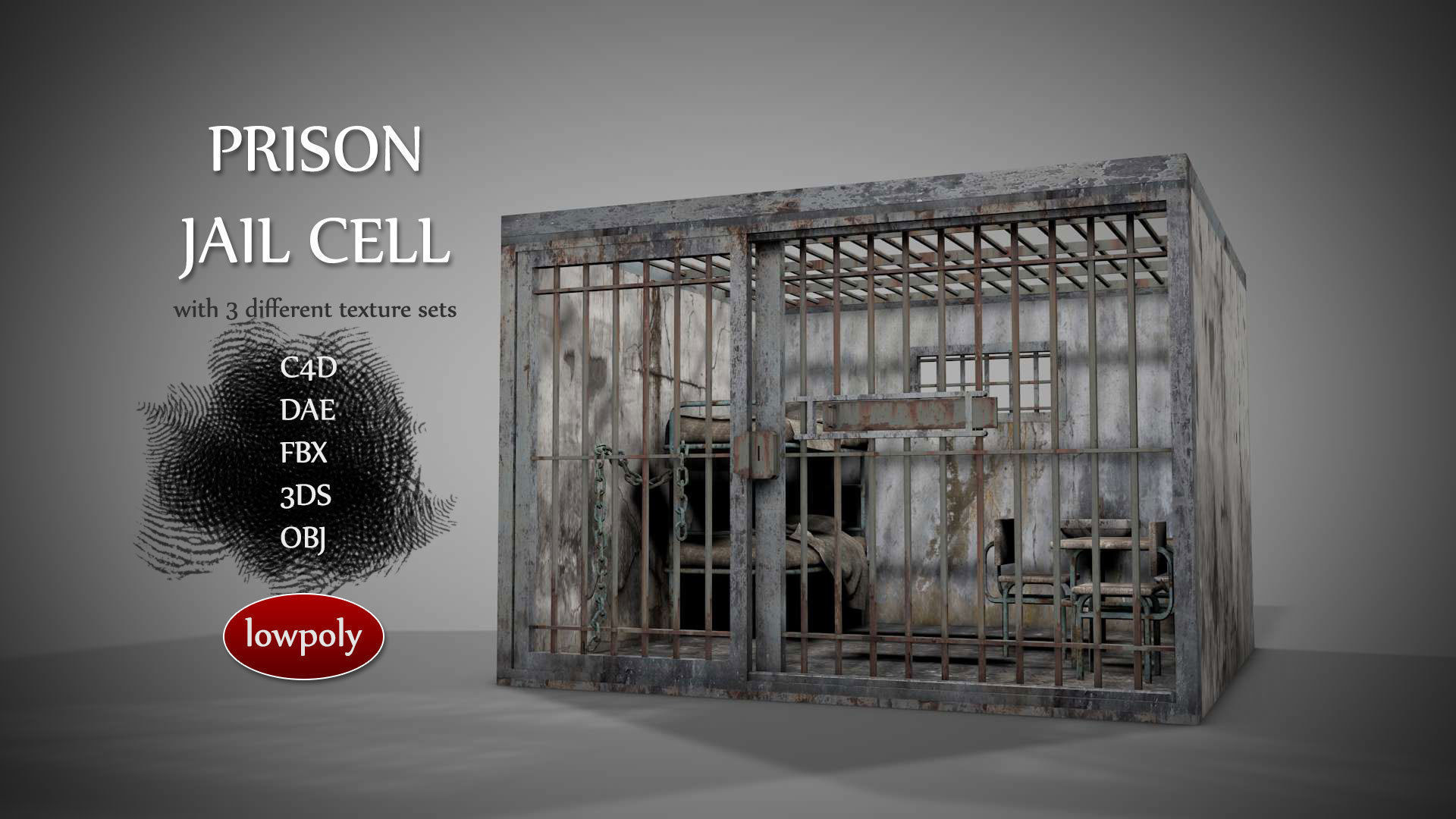 3D model Prison Jail Cell VR / AR / low-poly | CGTrader