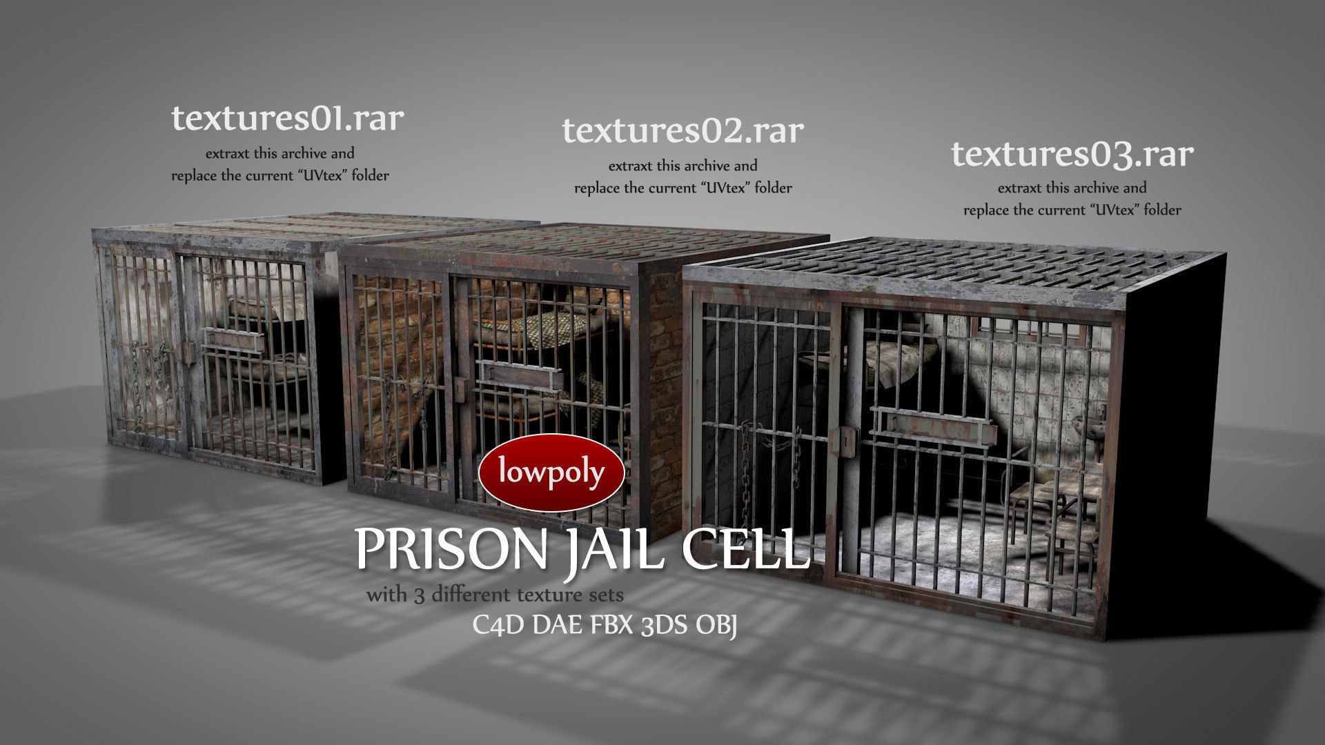 3D model Prison Jail Cell VR / AR / low-poly | CGTrader