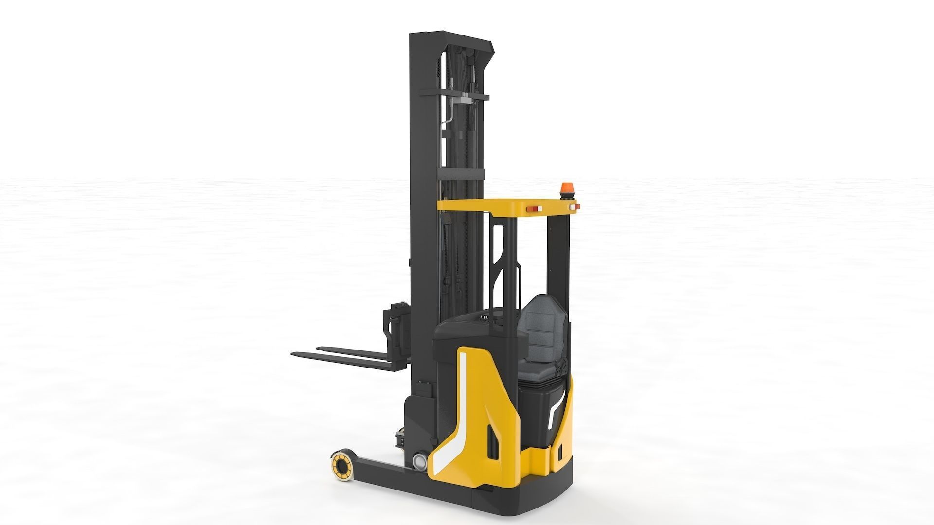 Reach Truck Stacker 3D model animated rigged | CGTrader