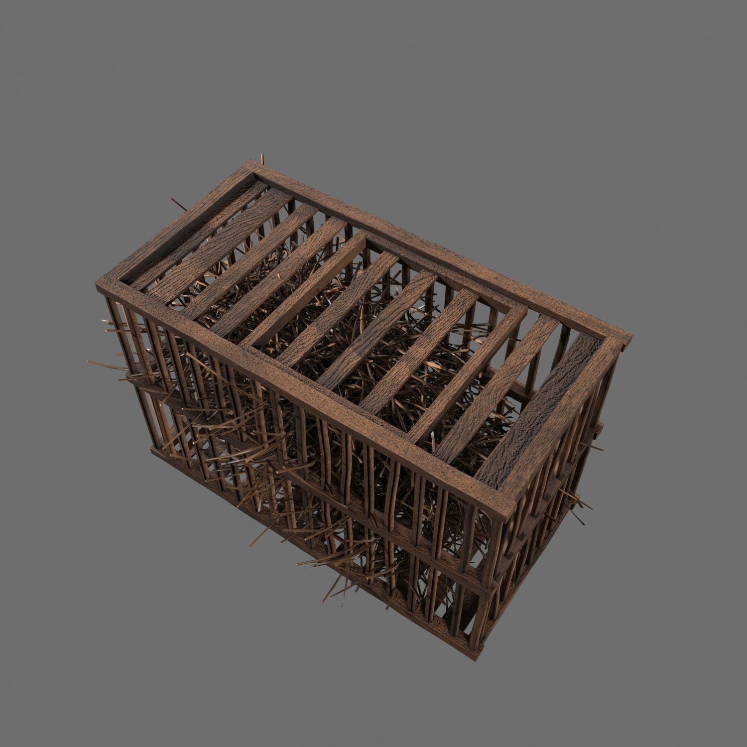 Medieval Wood Cage 3D model | CGTrader