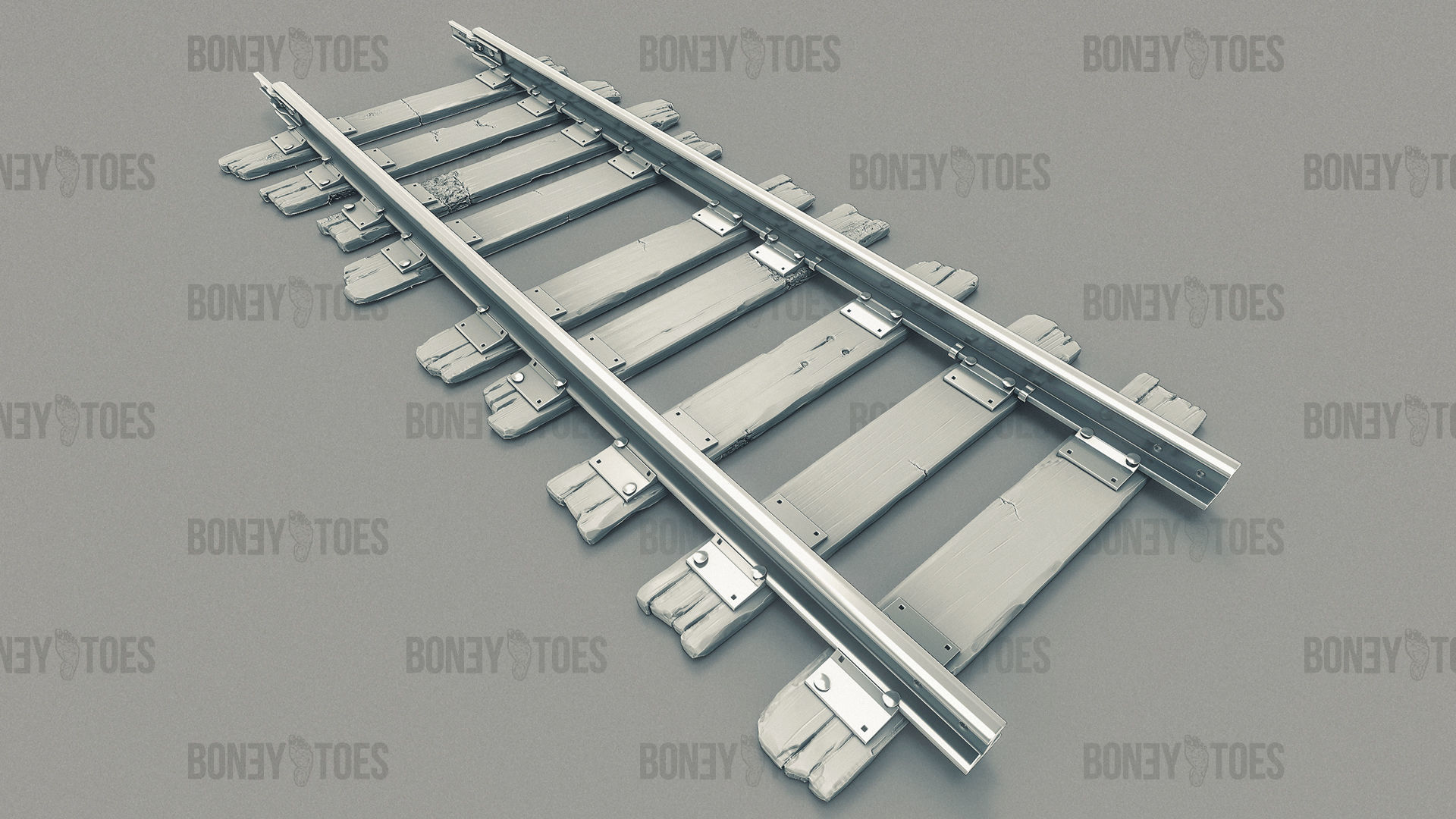 3d Train Railroad Tracks 3D model | CGTrader