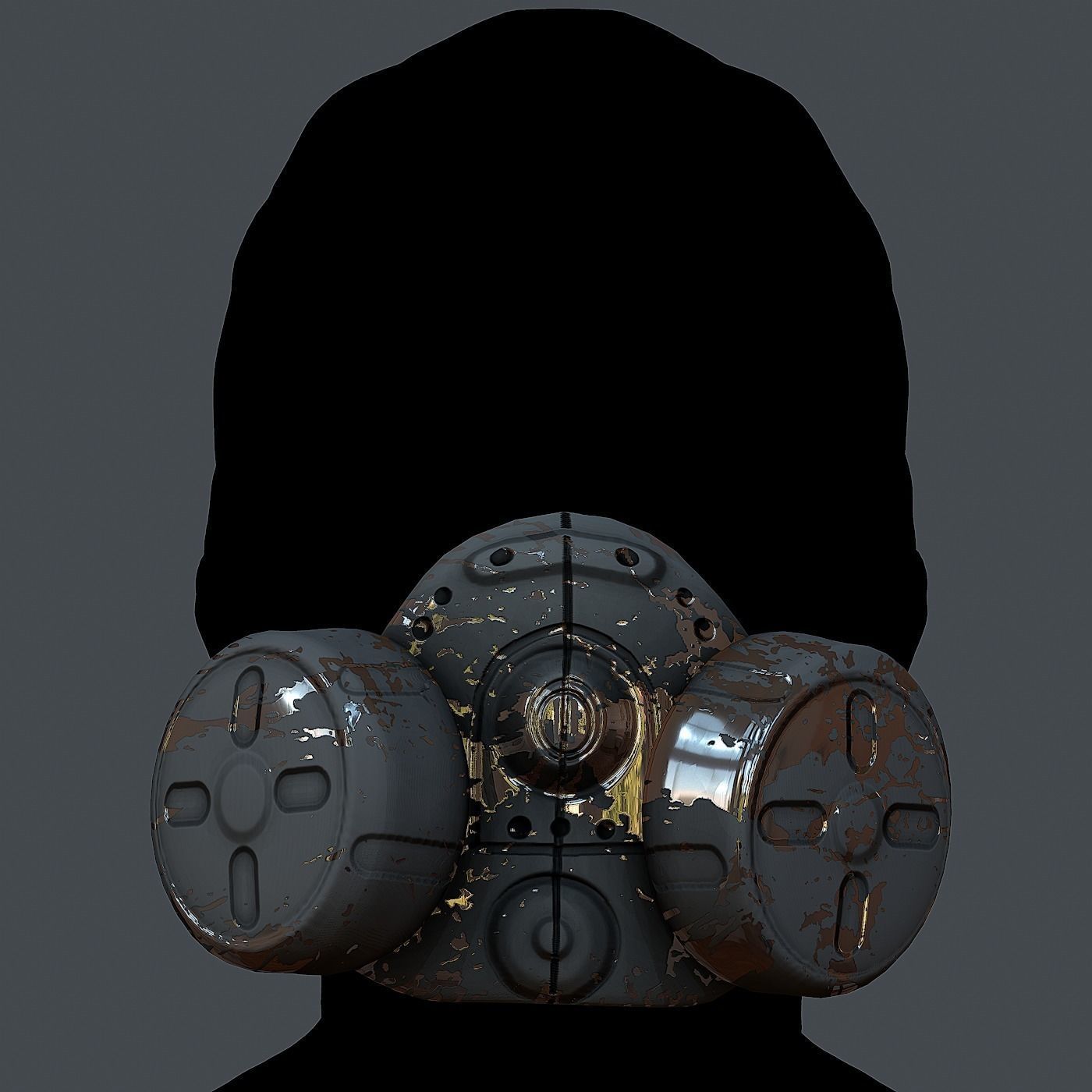 3D model Gas mask helmet 3d model scifi Low-poly VR / AR / low-poly ...