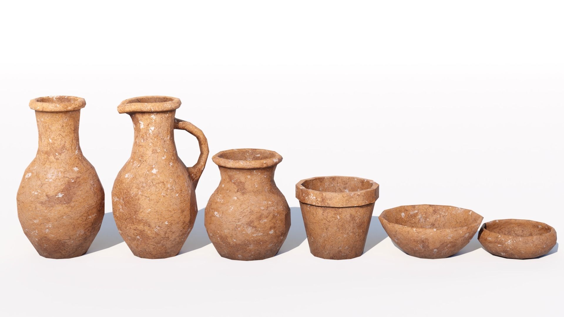 3D model Clay Containers Low-Poly 3d models VR / AR / low-poly | CGTrader