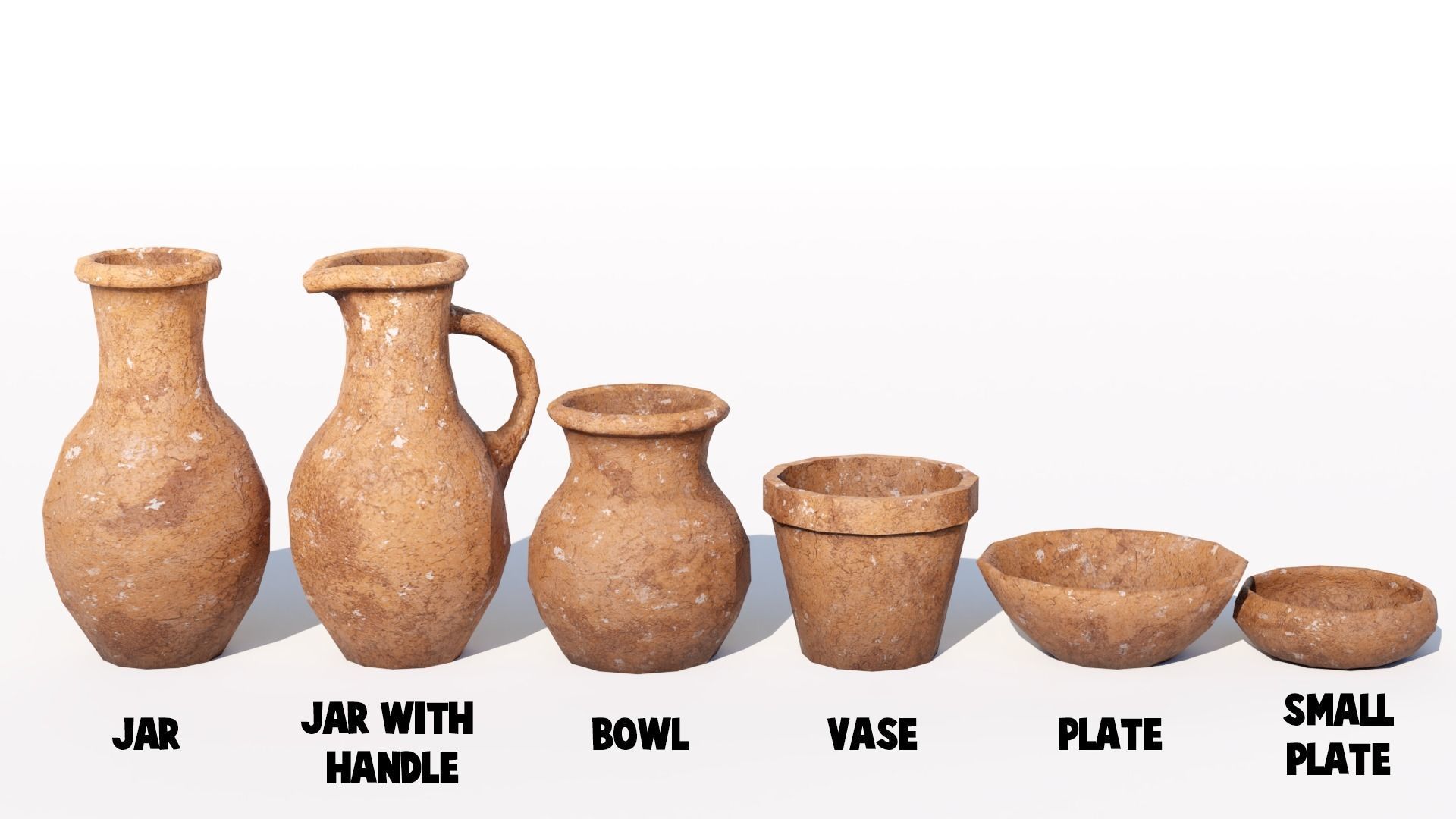 3D model Clay Containers Low-Poly 3d models VR / AR / low-poly | CGTrader