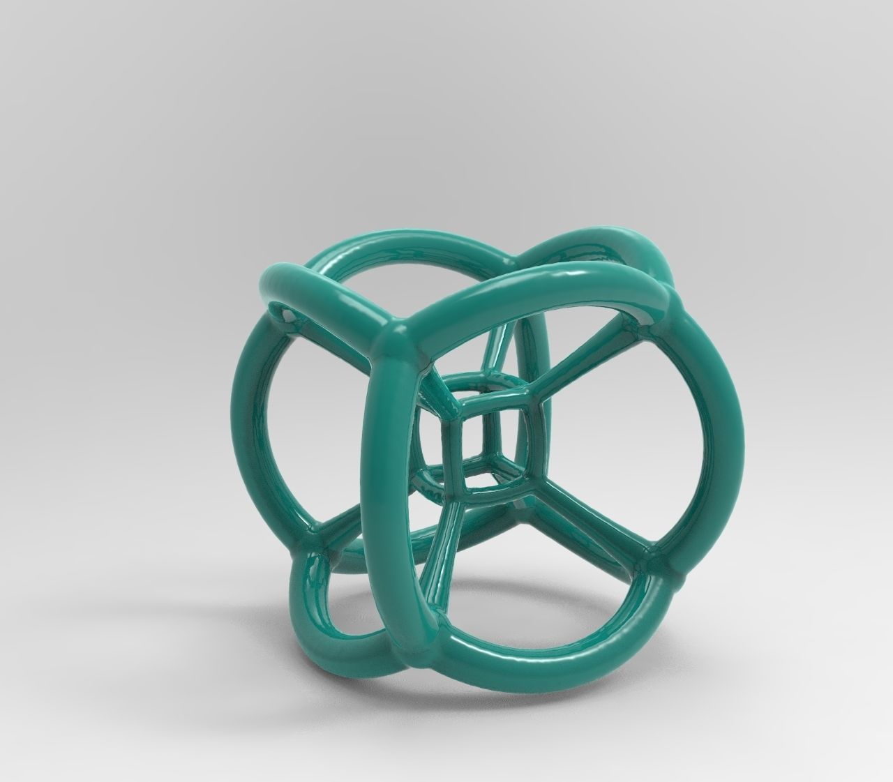 4d Tesseract Bead - Multidimensional Math Art Pendant 3D model 3D model ...