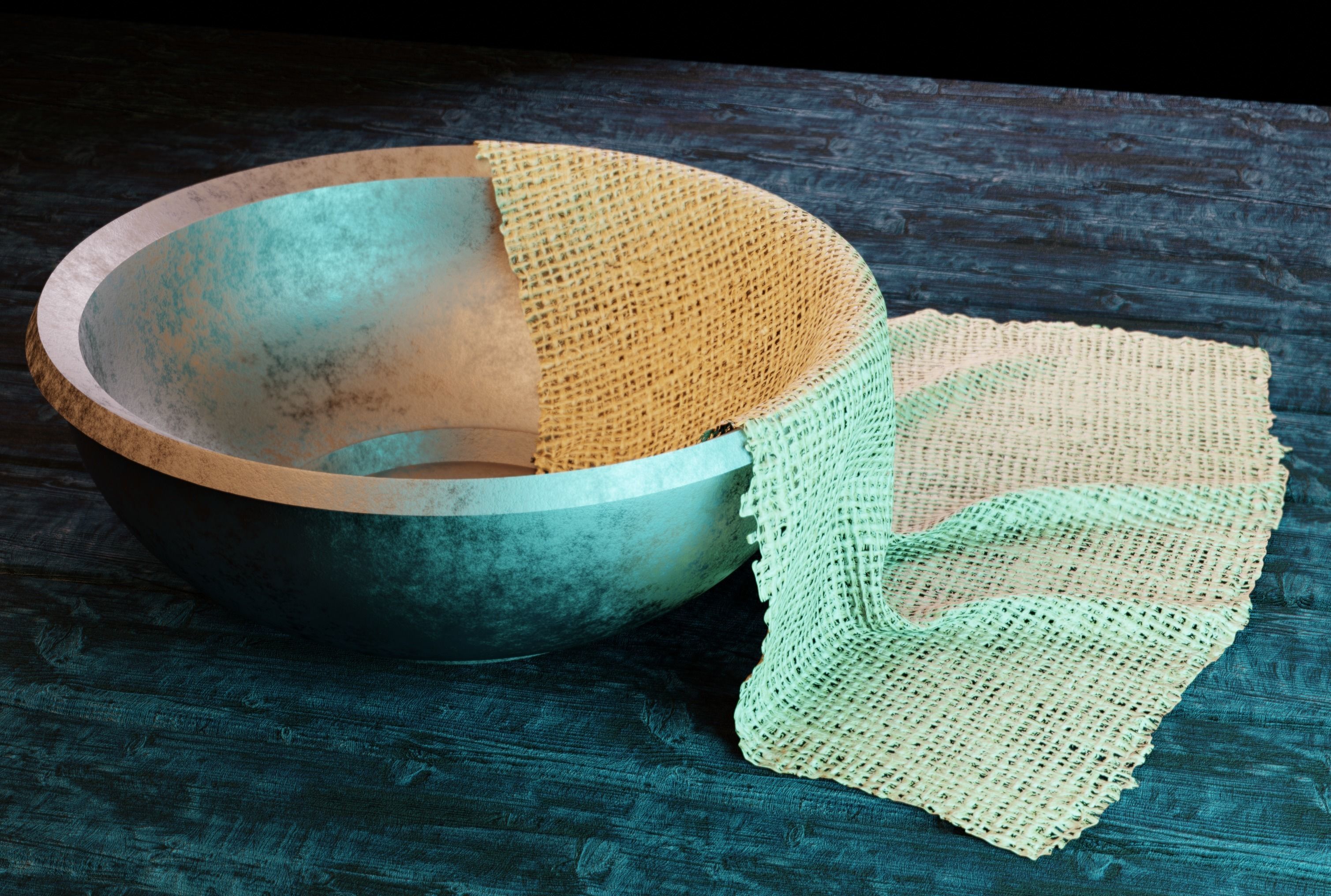 Vessel with Cloth and Wood 3D model rigged | CGTrader