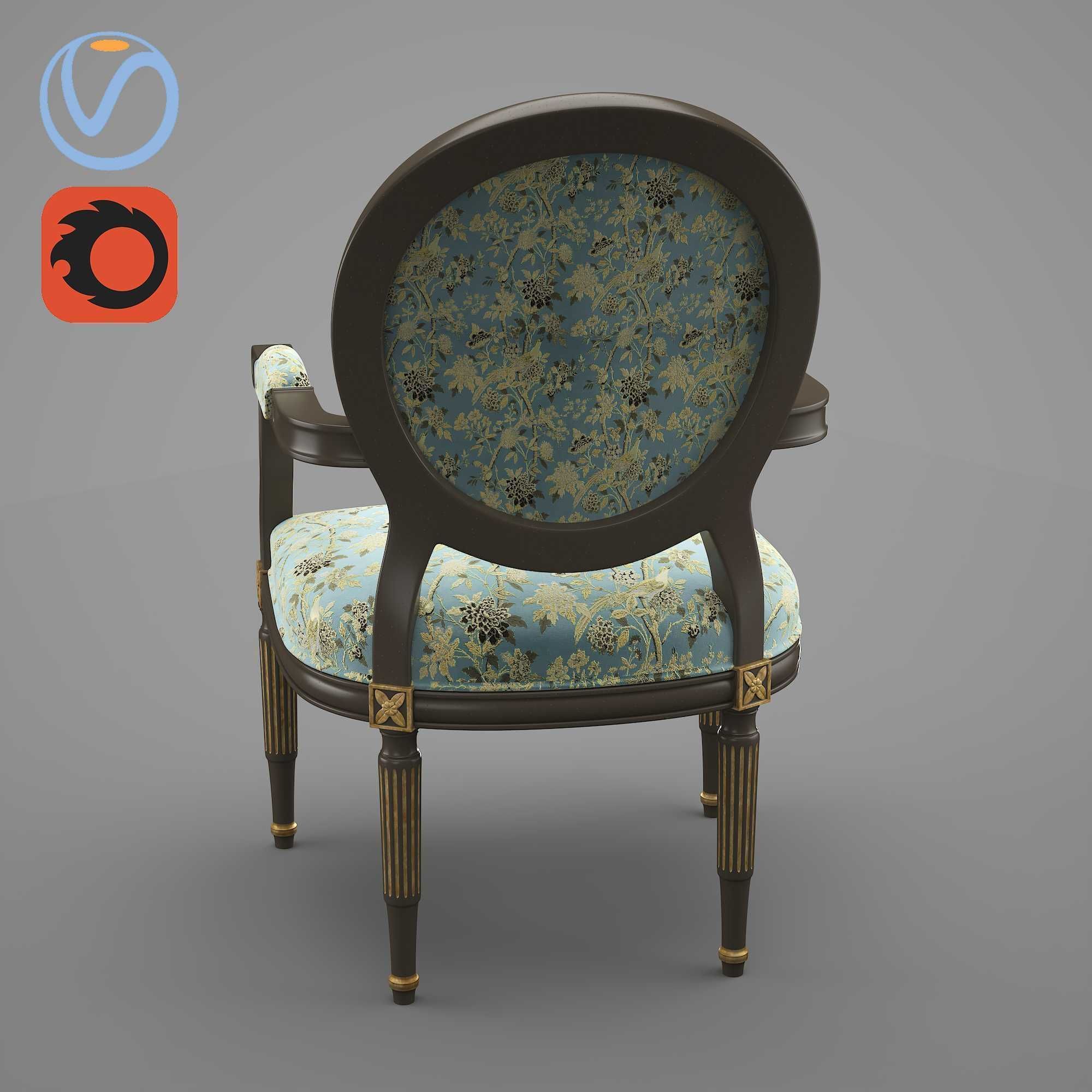 Louis XVI Classic Chair Render Ready Vray Corona 3D model | CGTrader