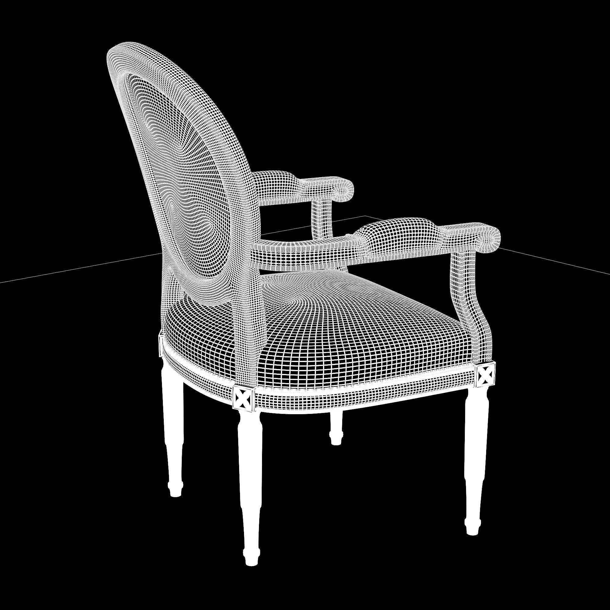 Louis XVI Classic Chair Render Ready Vray Corona 3D model | CGTrader