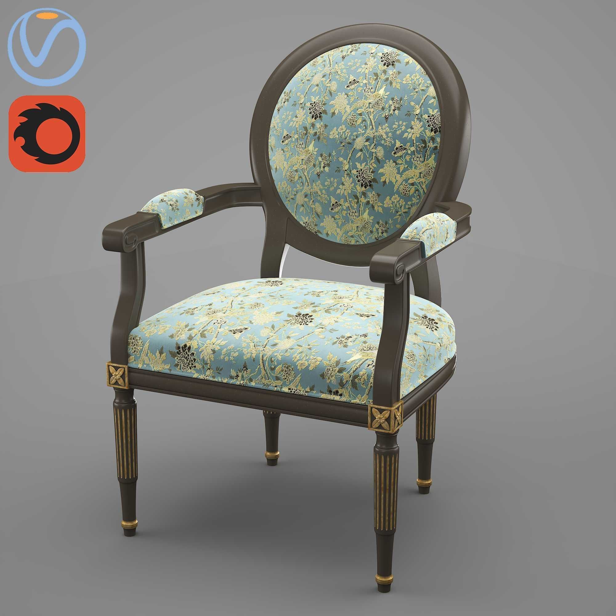 Louis XVI Classic Chair Render Ready Vray Corona 3D model | CGTrader