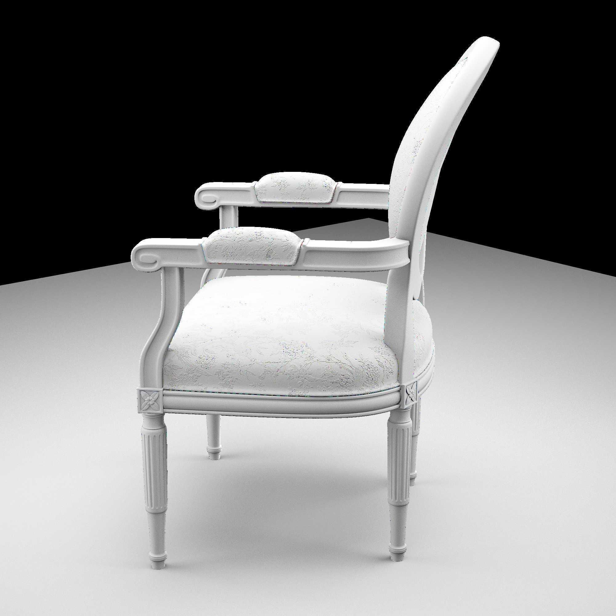 Louis XVI Classic Chair Render Ready Vray Corona 3D model | CGTrader