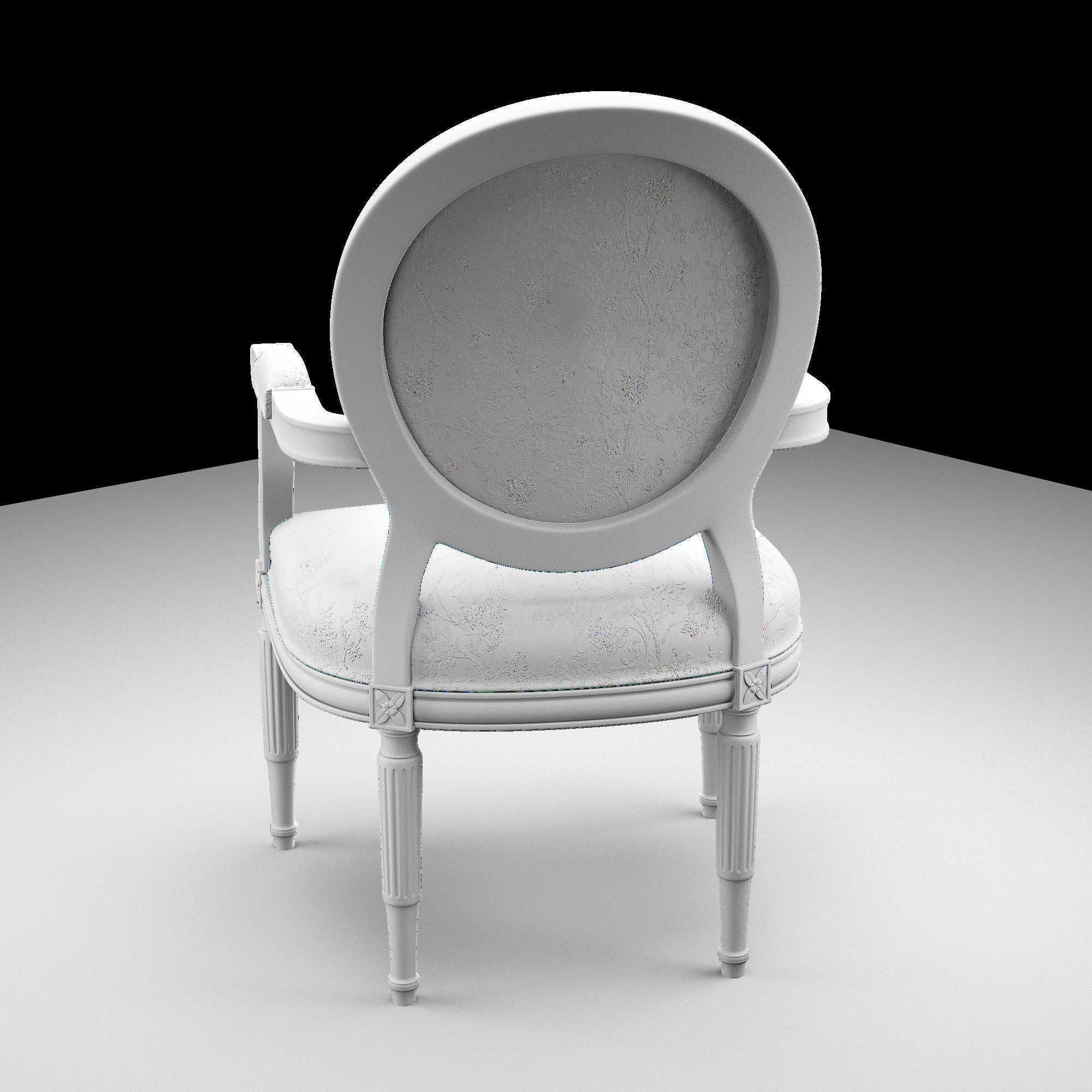 Louis XVI Classic Chair Render Ready Vray Corona 3D model | CGTrader