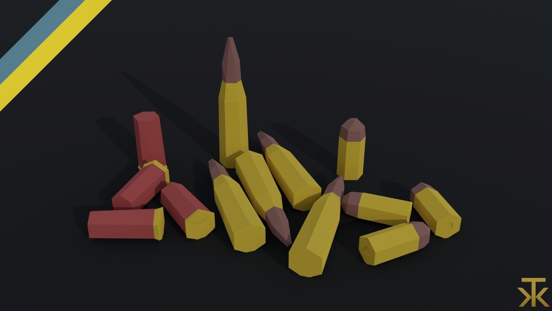 3D model Cartoon ammo Polygonal Style VR / AR / low-poly | CGTrader